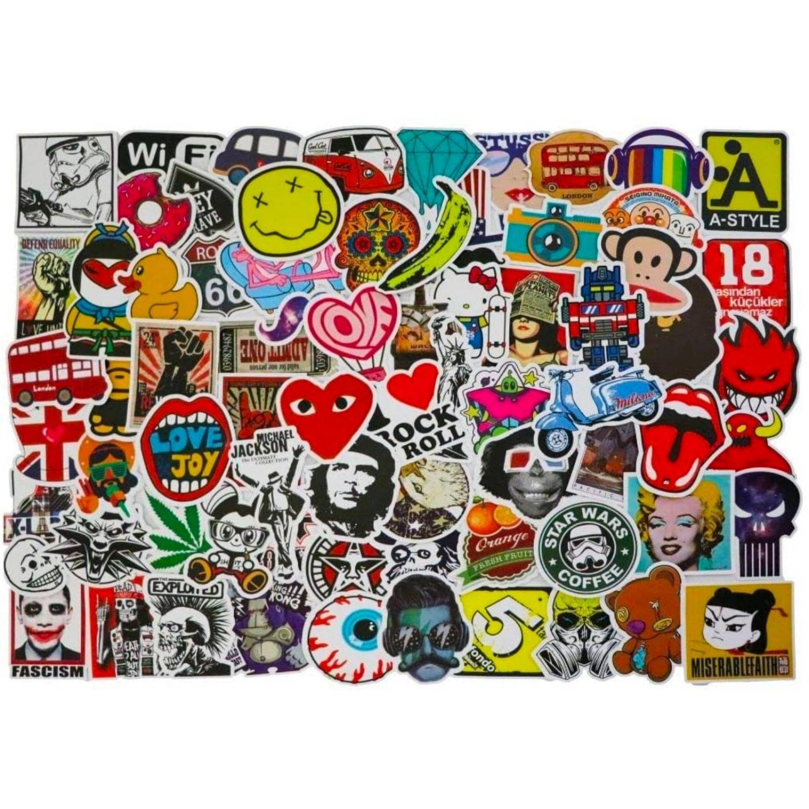 100 Pack Stickers de Vinilo MASTERY Pegatinas con Diseños