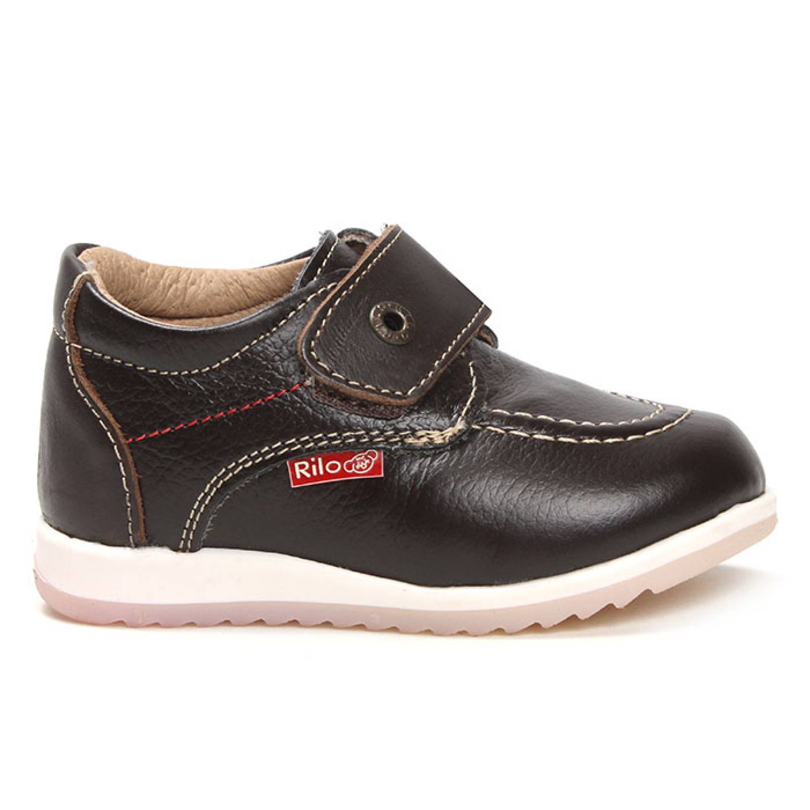 Zapato casual para niño Rilo 2702-453 en piel color café