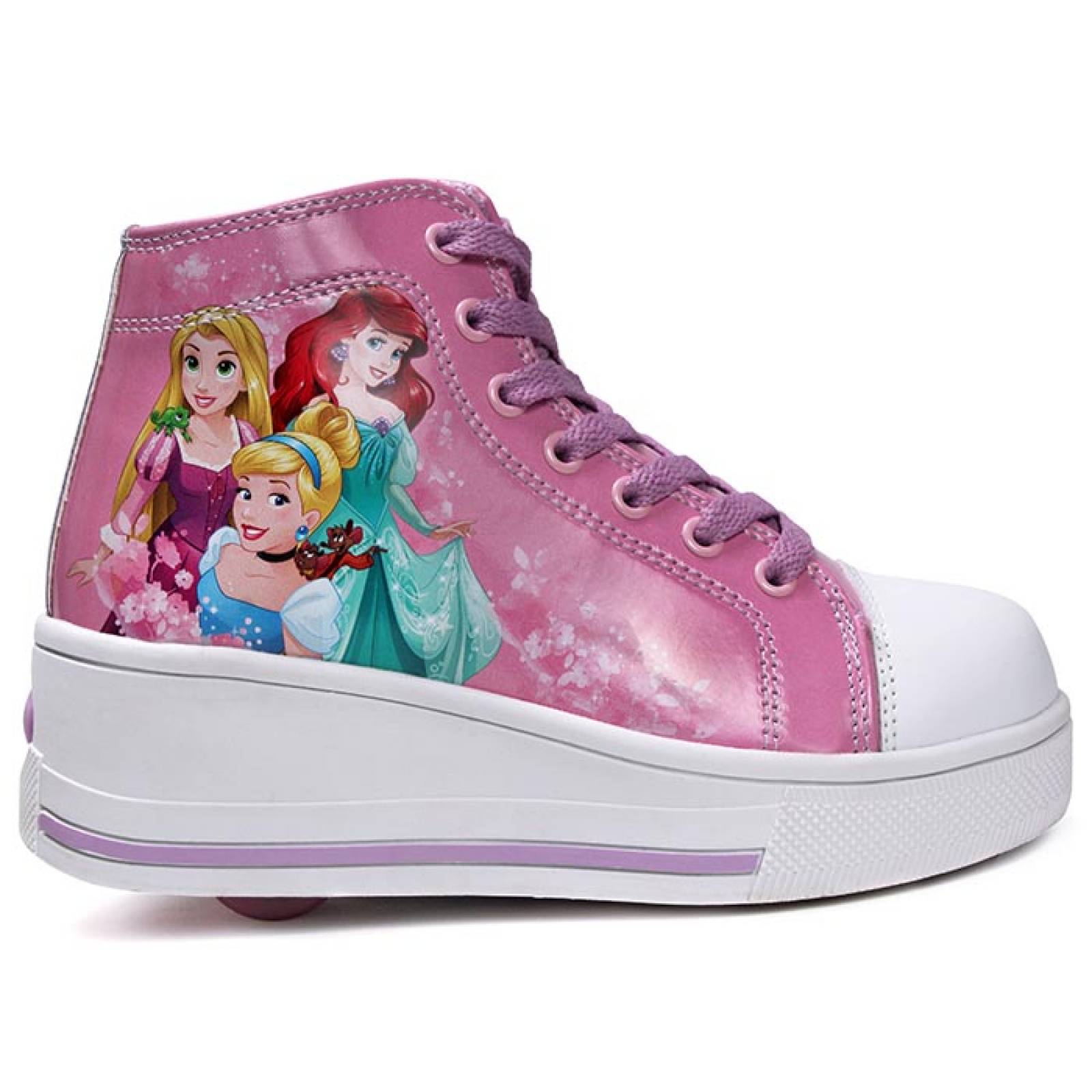 tenis patin para niña princesas dya-62174 rosa