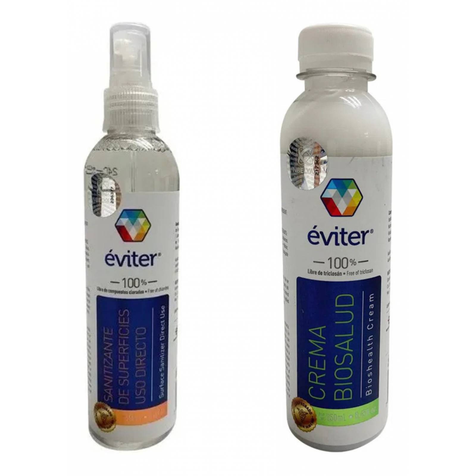 Combo Spray Desinfectante + Crema Antiseptica Eviter 250ml