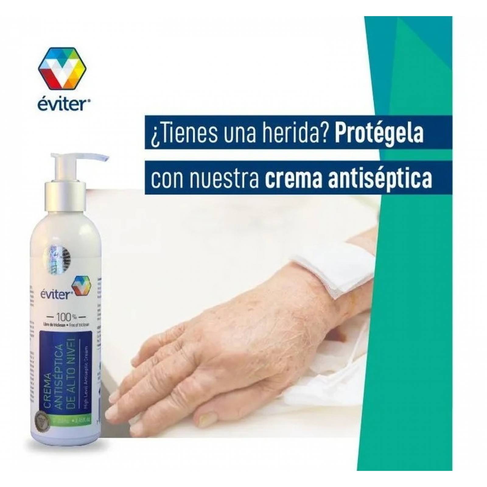 Crema Antiseptica Y Regeneradora Eviter 4 Piezas De 900ml