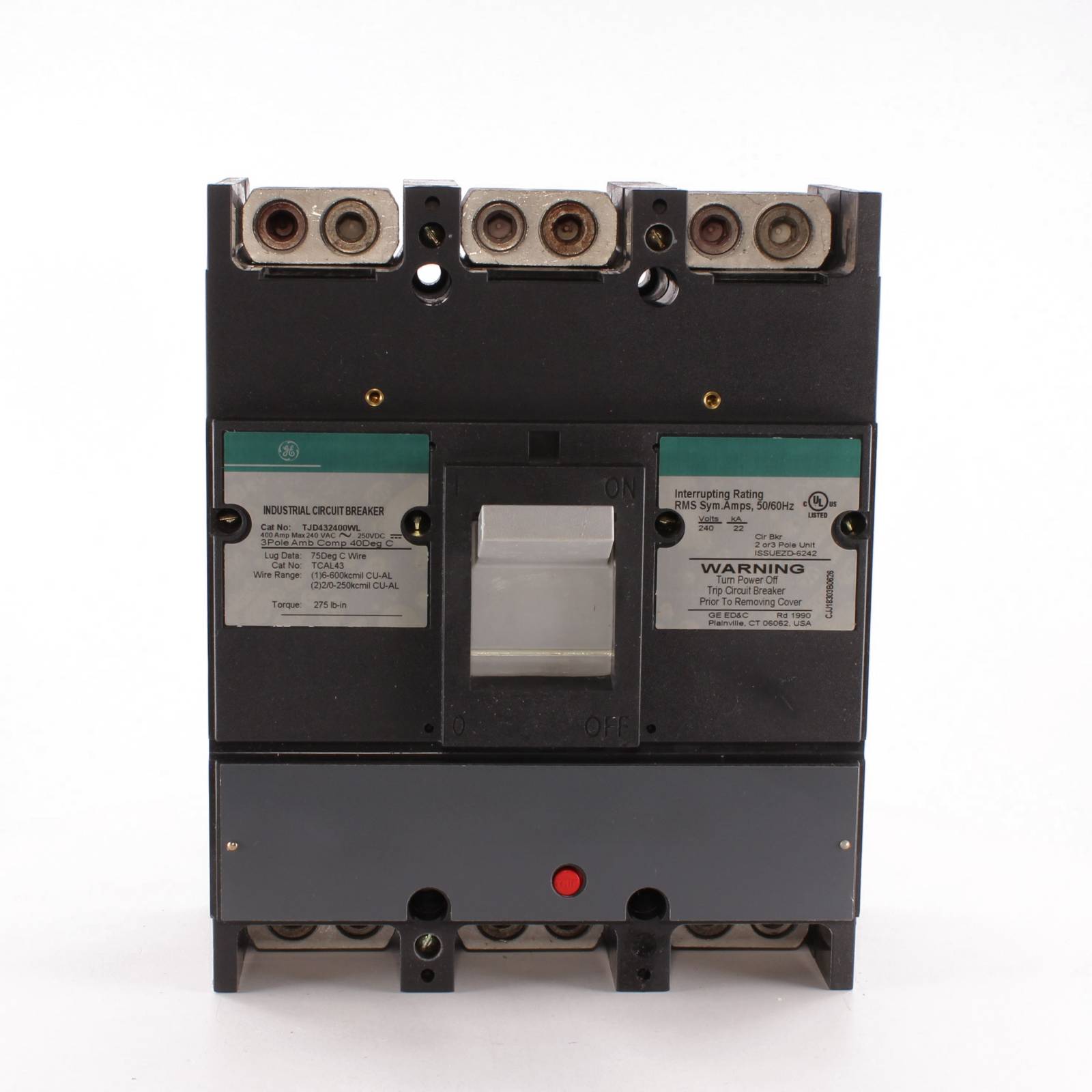 GE TJD432400WL Interruptor TJD Zapata-Zapata 3P 25