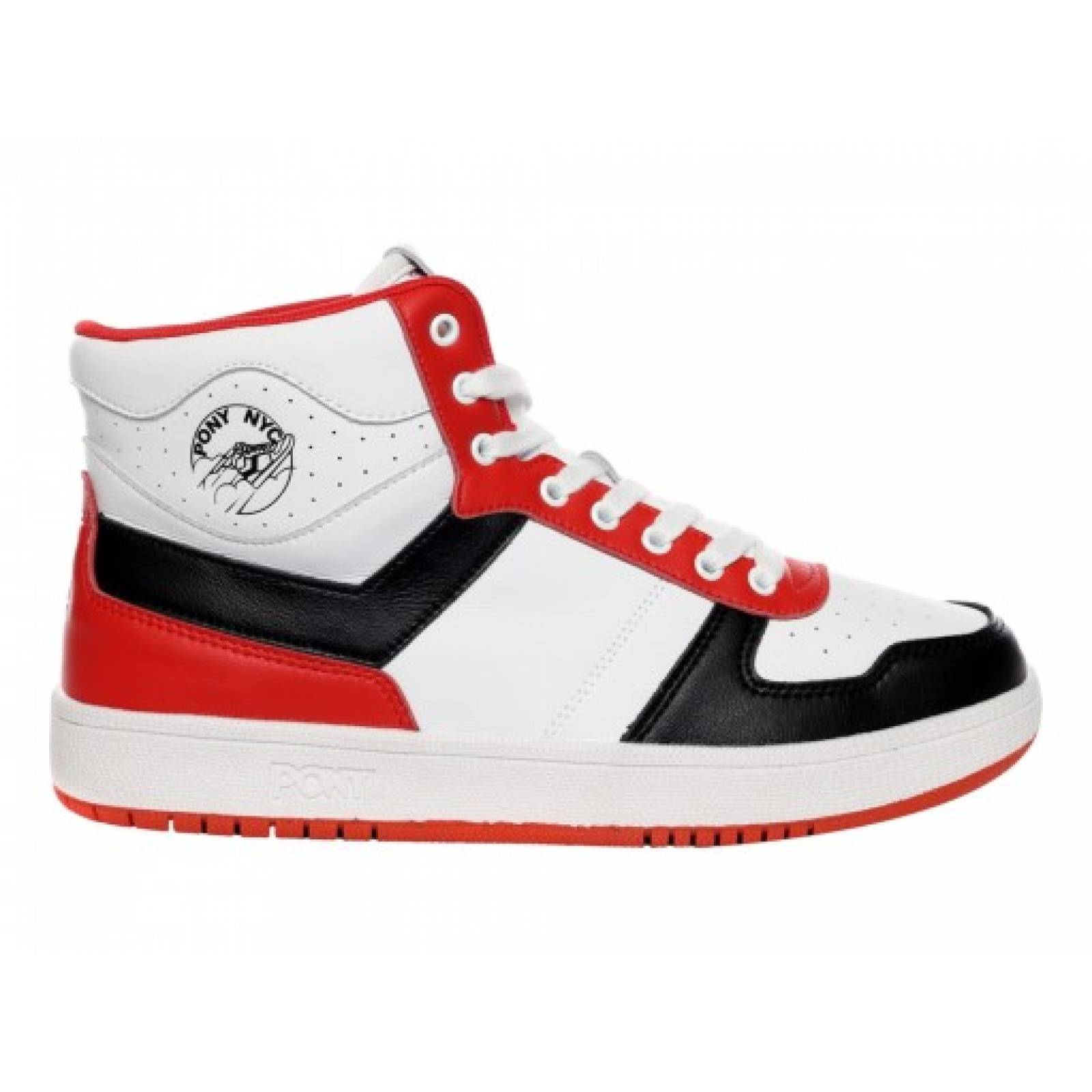 Tenis PONY 750 327090 9583 WHITE BLACK DARK RED CITY WINGS HI 25 5 29 ...