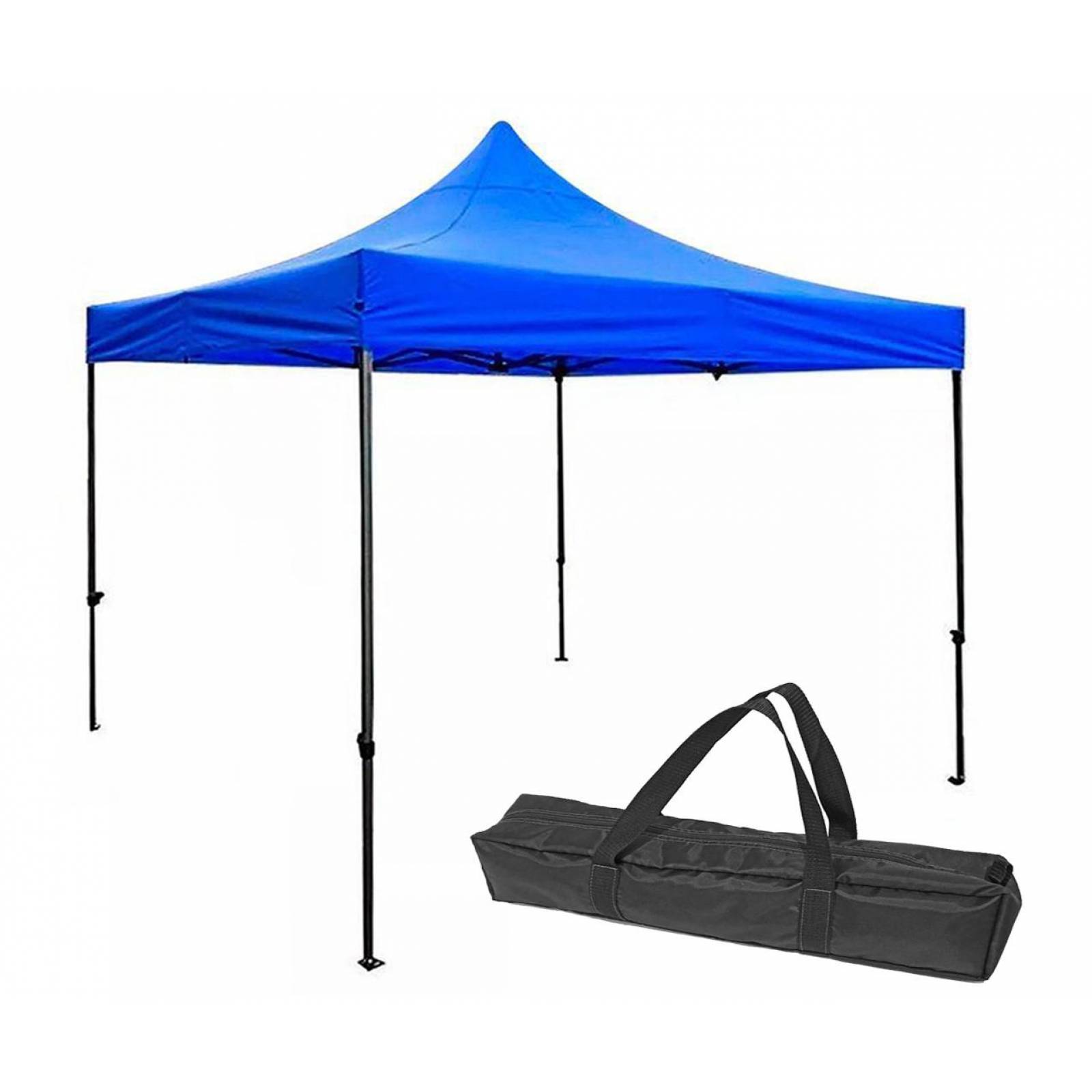 Carpa Toldo 2x2 Reforzado Plegable Impermeable Jardin Azul