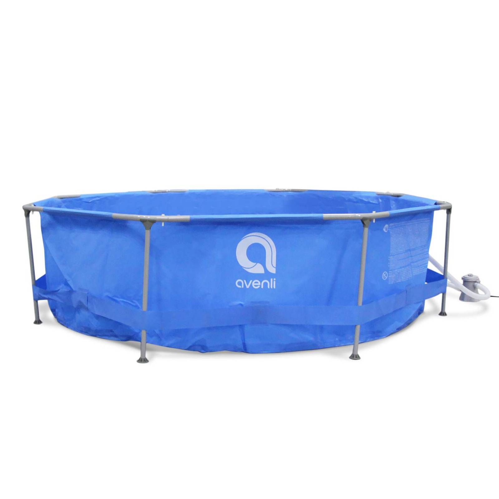 Alberca Piscina Armable Redonda Acero 306x76cm Familiar Azul