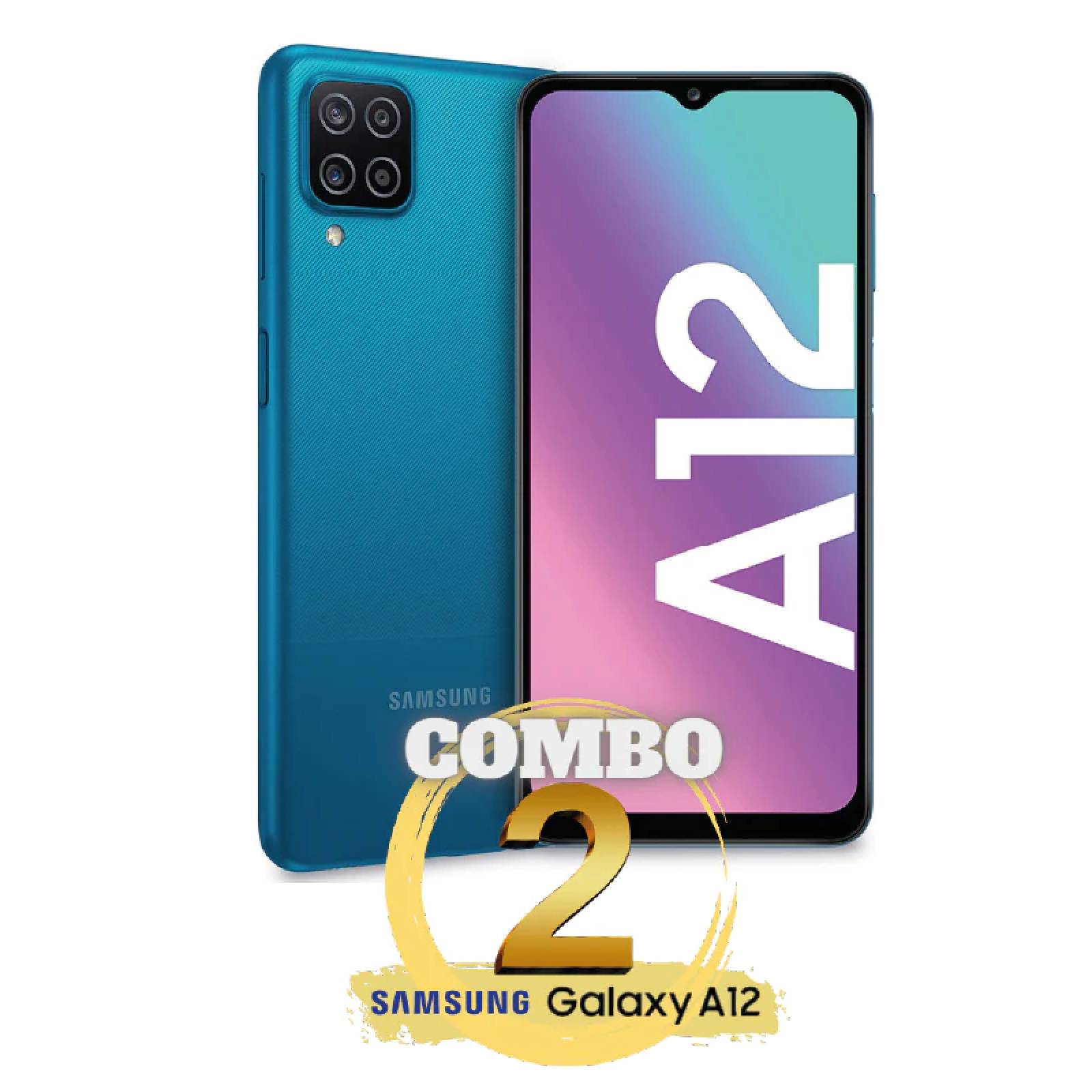 Combo Dos Celulares Samsung Galaxy A12 64gb con 4gb Ram Color Azul