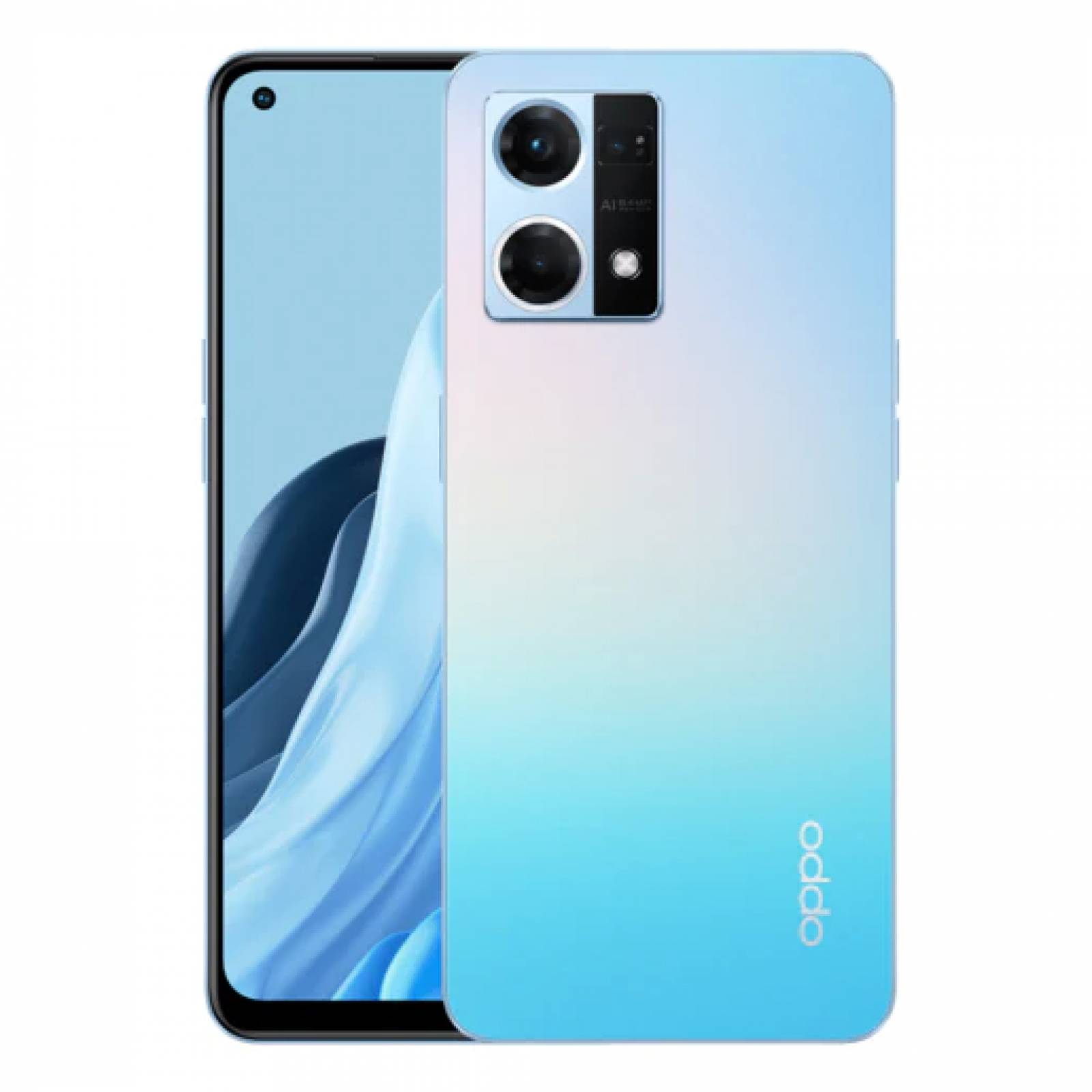 Celular Oppo Reno 7 256GB 8GB RAM Camara 108 MPX Bateria 4500 mAh Azul.