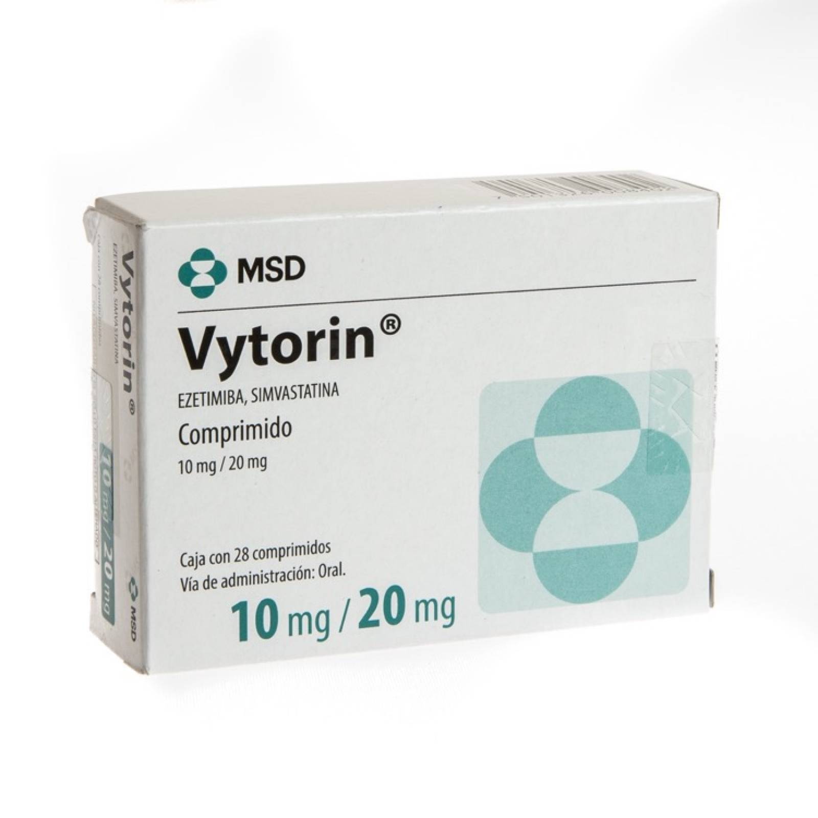 Vytorin 10/20 Mg Caja 28 Comprimidos