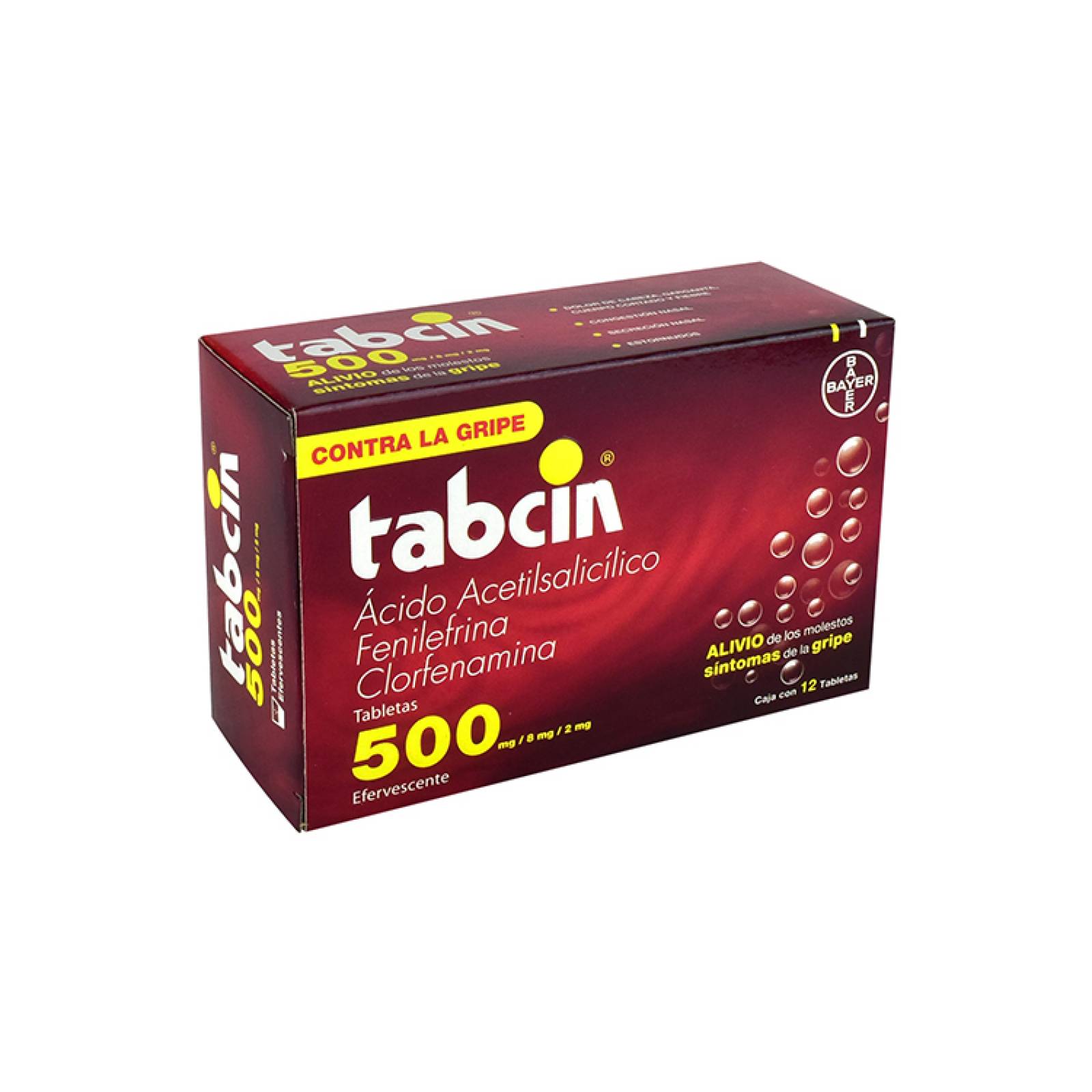 Tabcin 500 Mg Caja 12 Tabletas