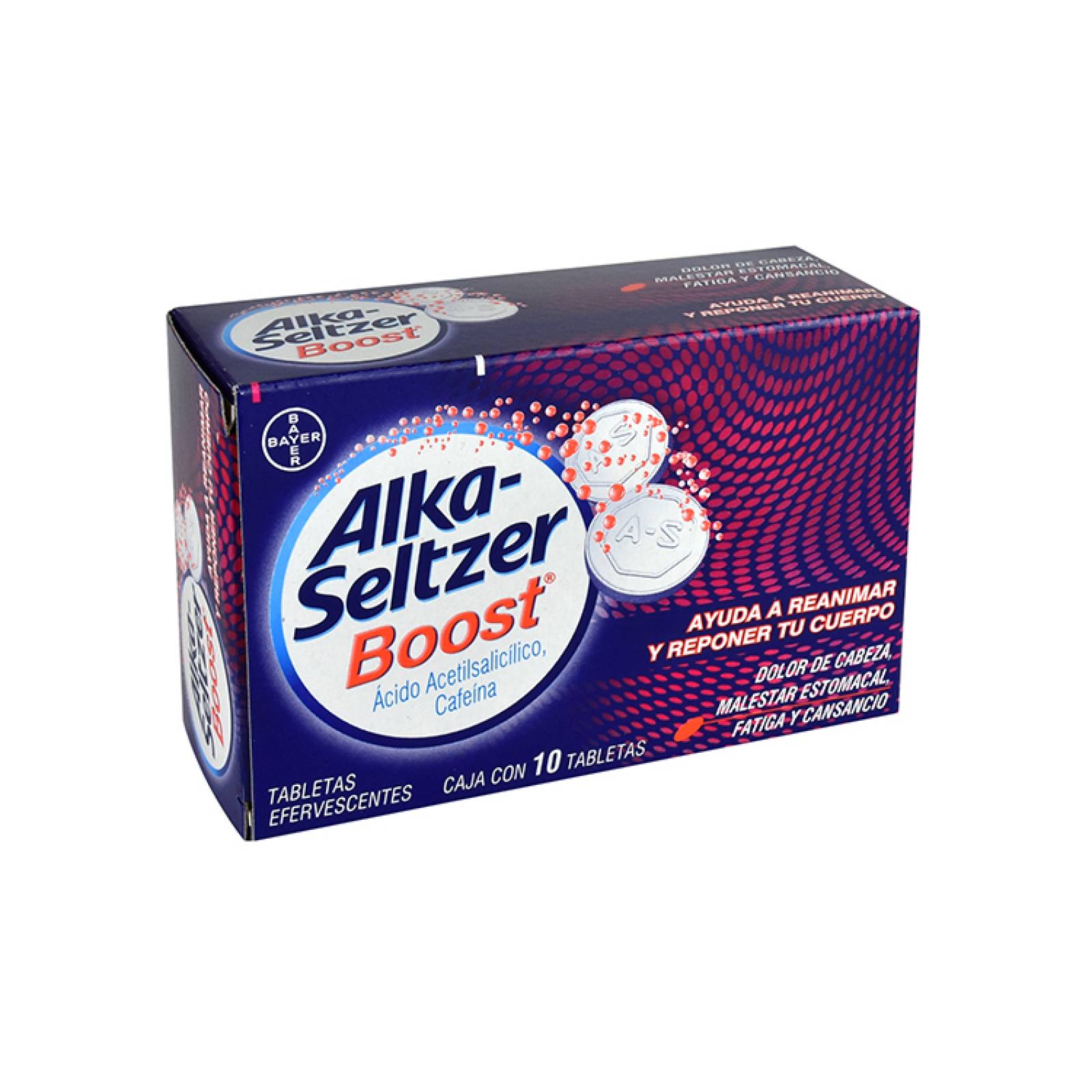 Alka Seltzer Boost 0.500/0.065 Gr Caja 10 Tabletas