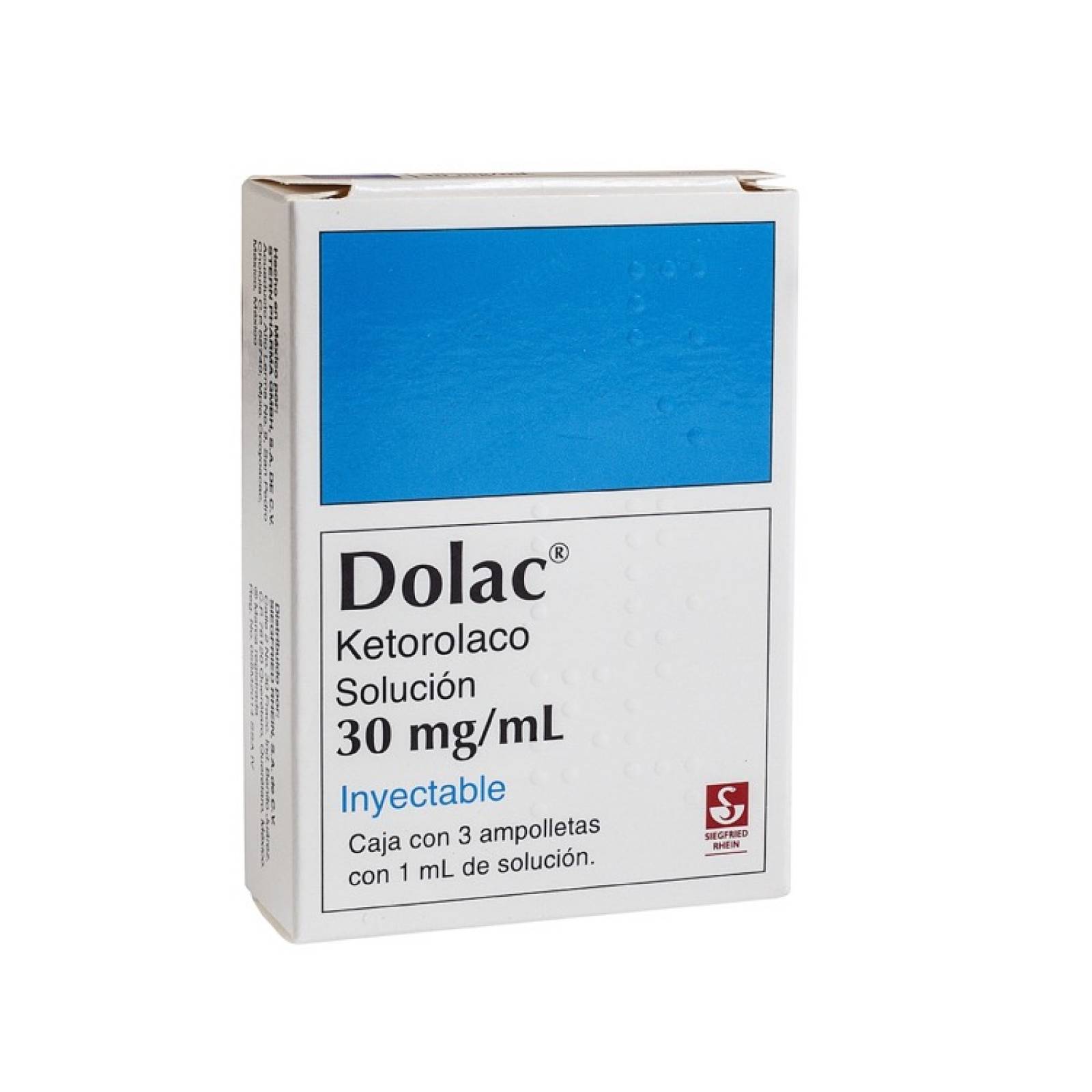 Dolac 30 Mg 1 Caja 3 Ampolletas 1 Ml