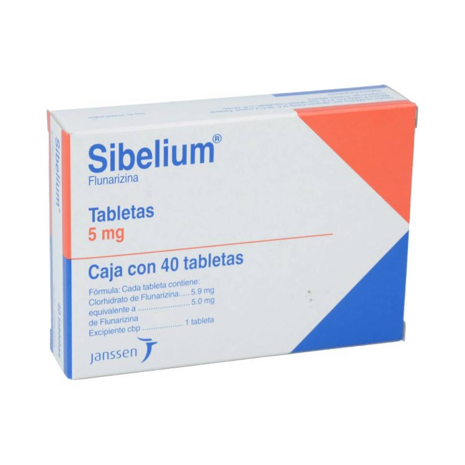Sibelium 5 Mg Caja 40 Tabletas