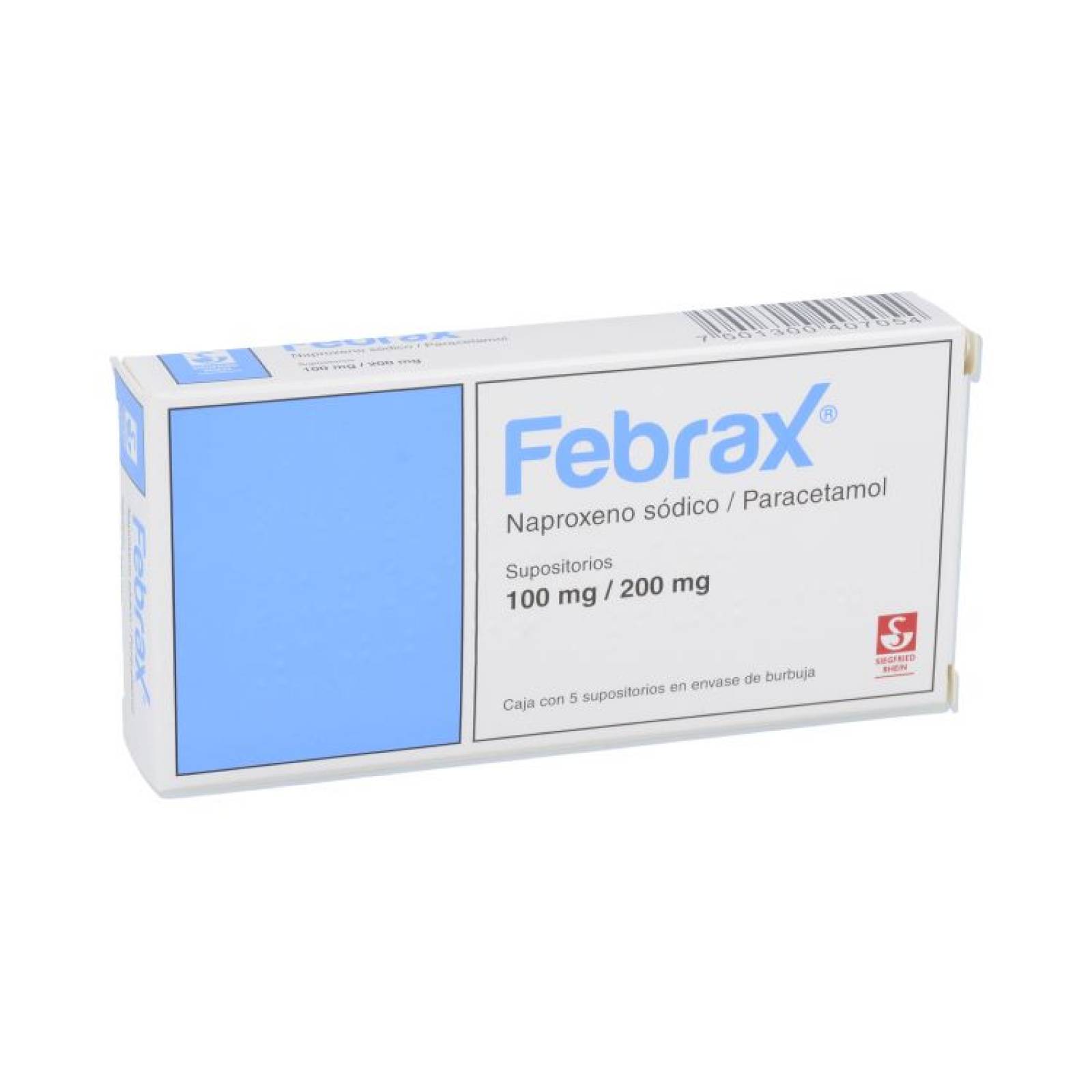Febrax 100/200 Mg Caja 5 Supositorio