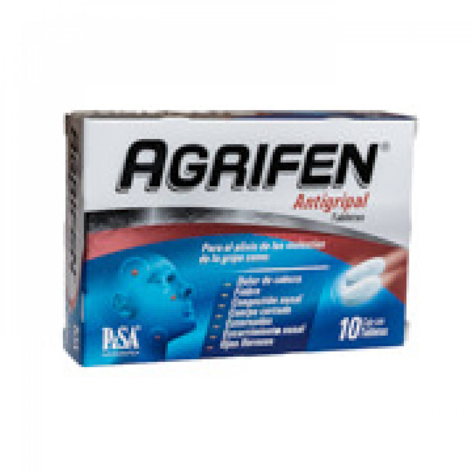 Agrifen Antigripal 10 Tabletas De 500 Mg