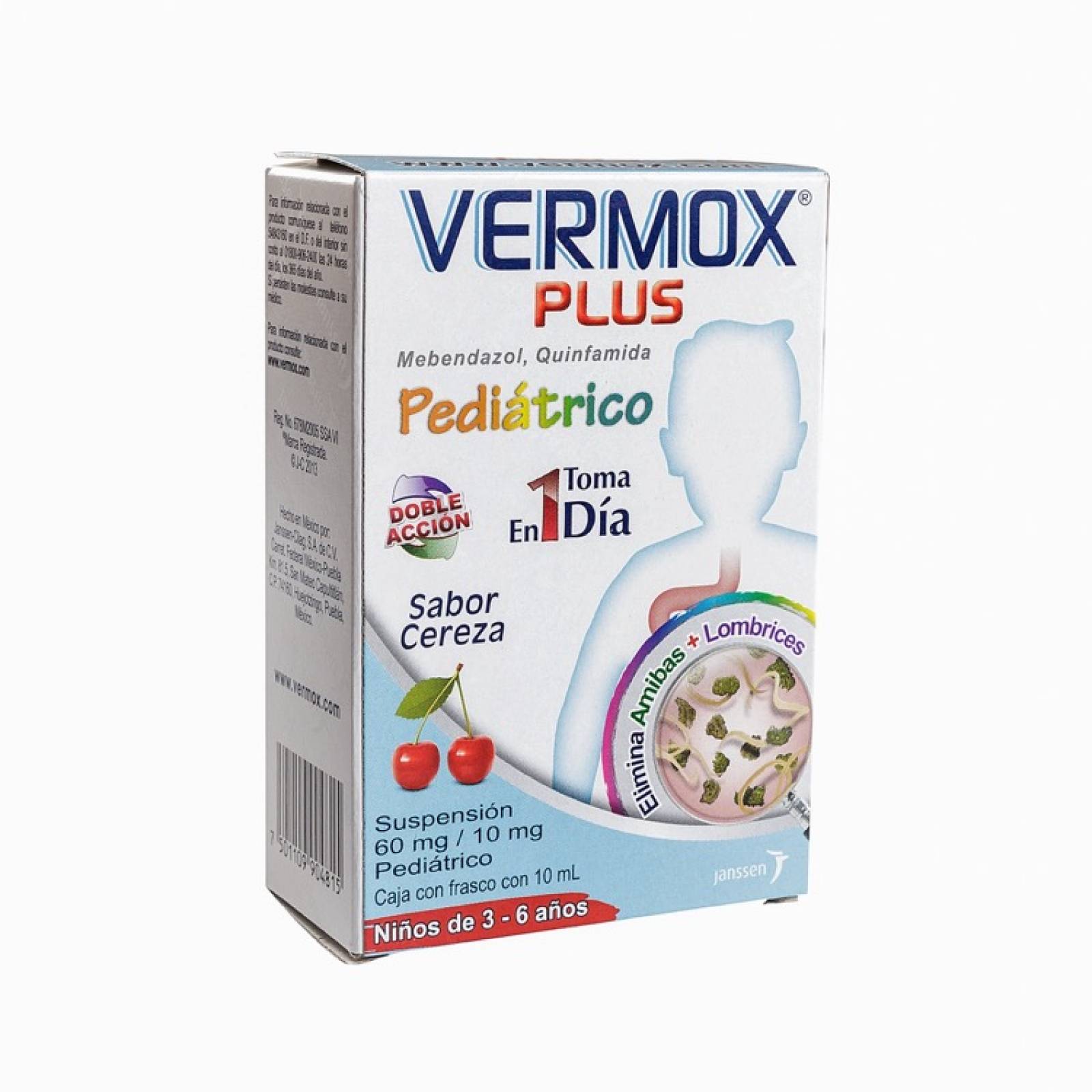 Vermox Plus 20mg 7-9 Plat 20 Mg 1 Frasco Suspension 10 Ml