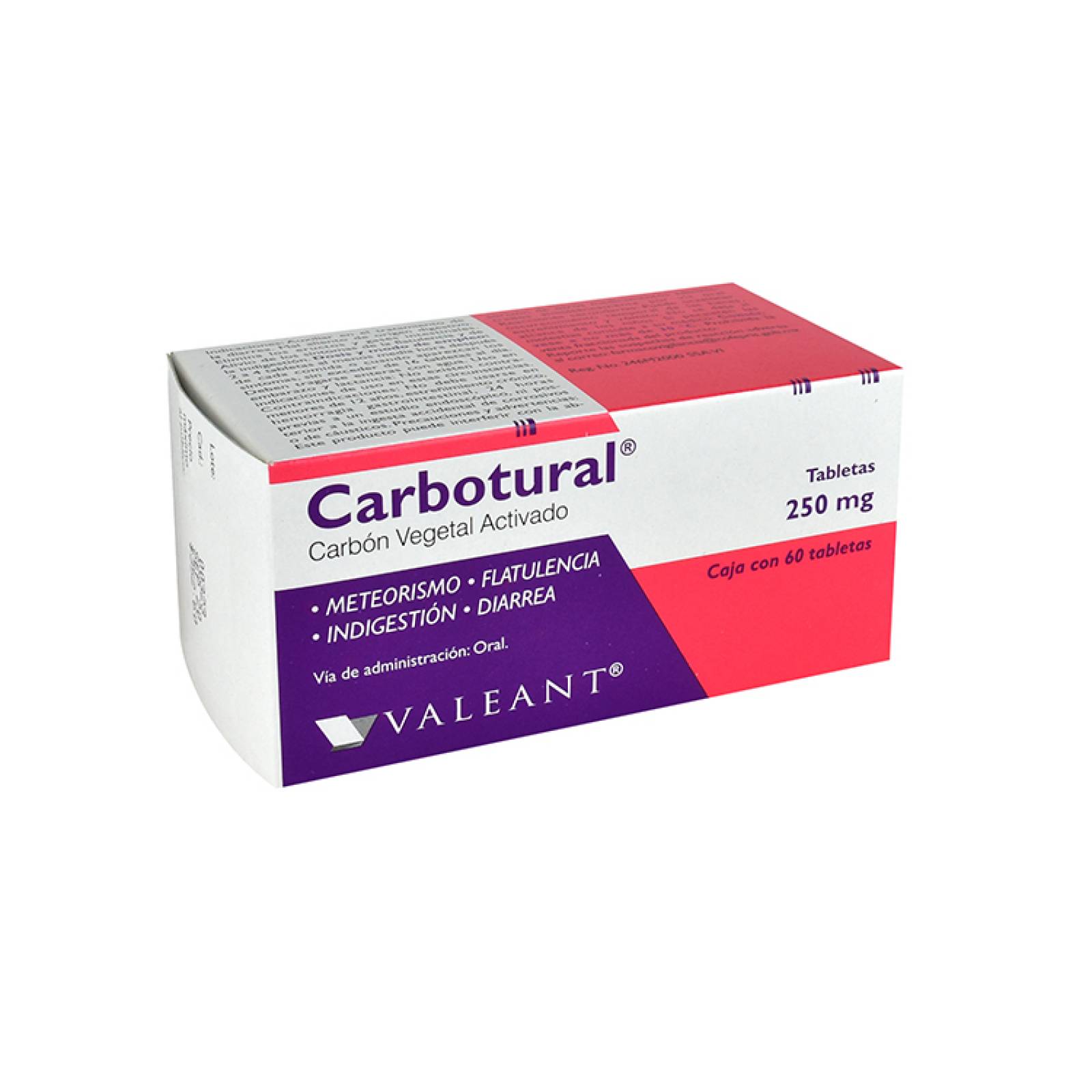 Carbotural 250 Mg Caja 60 Tabletas