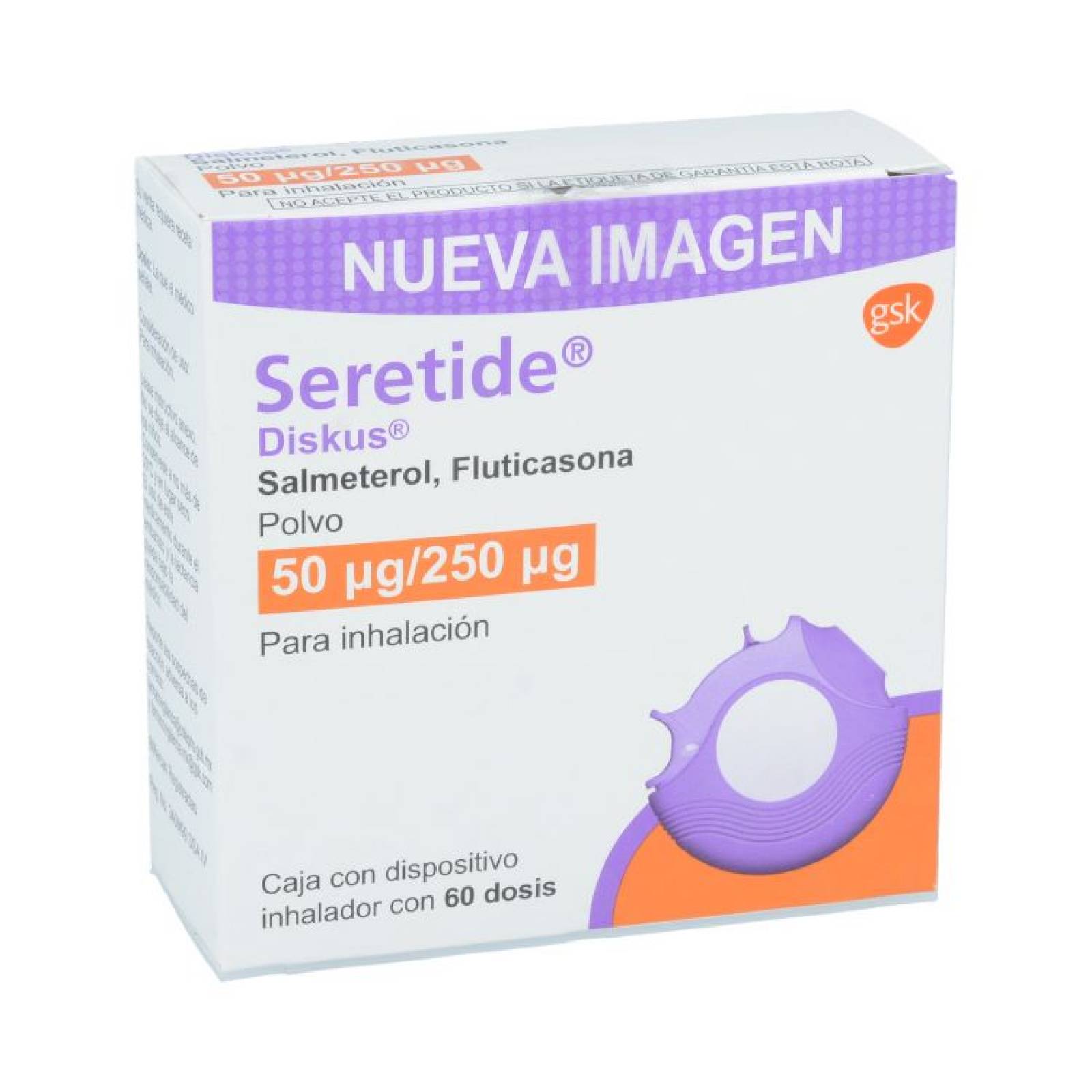 Seretide Diskus 50 Mcg/250 Mcg Caja C/60 Dosis