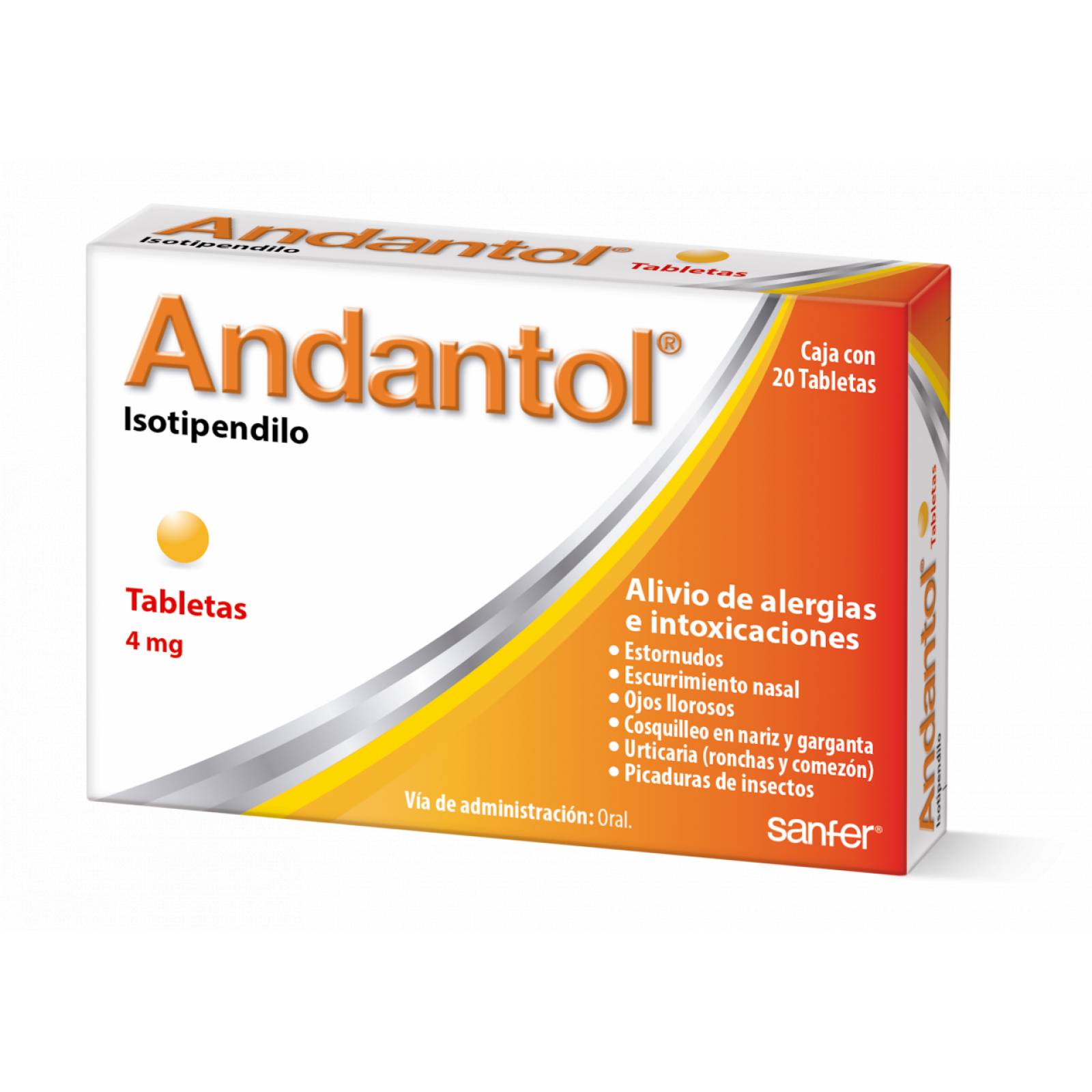 ANDANTOL 4MG CAJA CON 20 TABLETAS