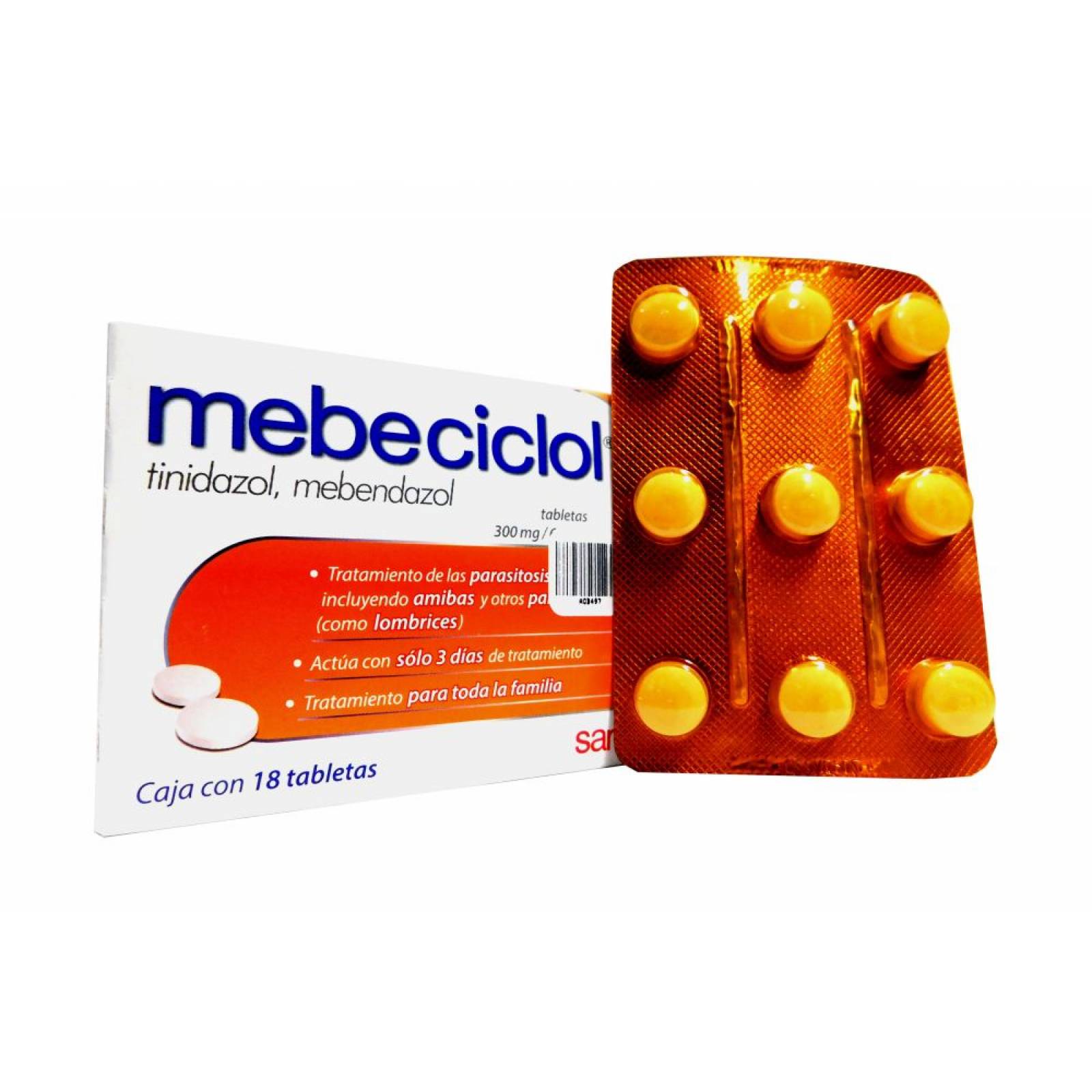 MEBECICLOL 300/60MG CAJA 18 COMPRIMIDOS