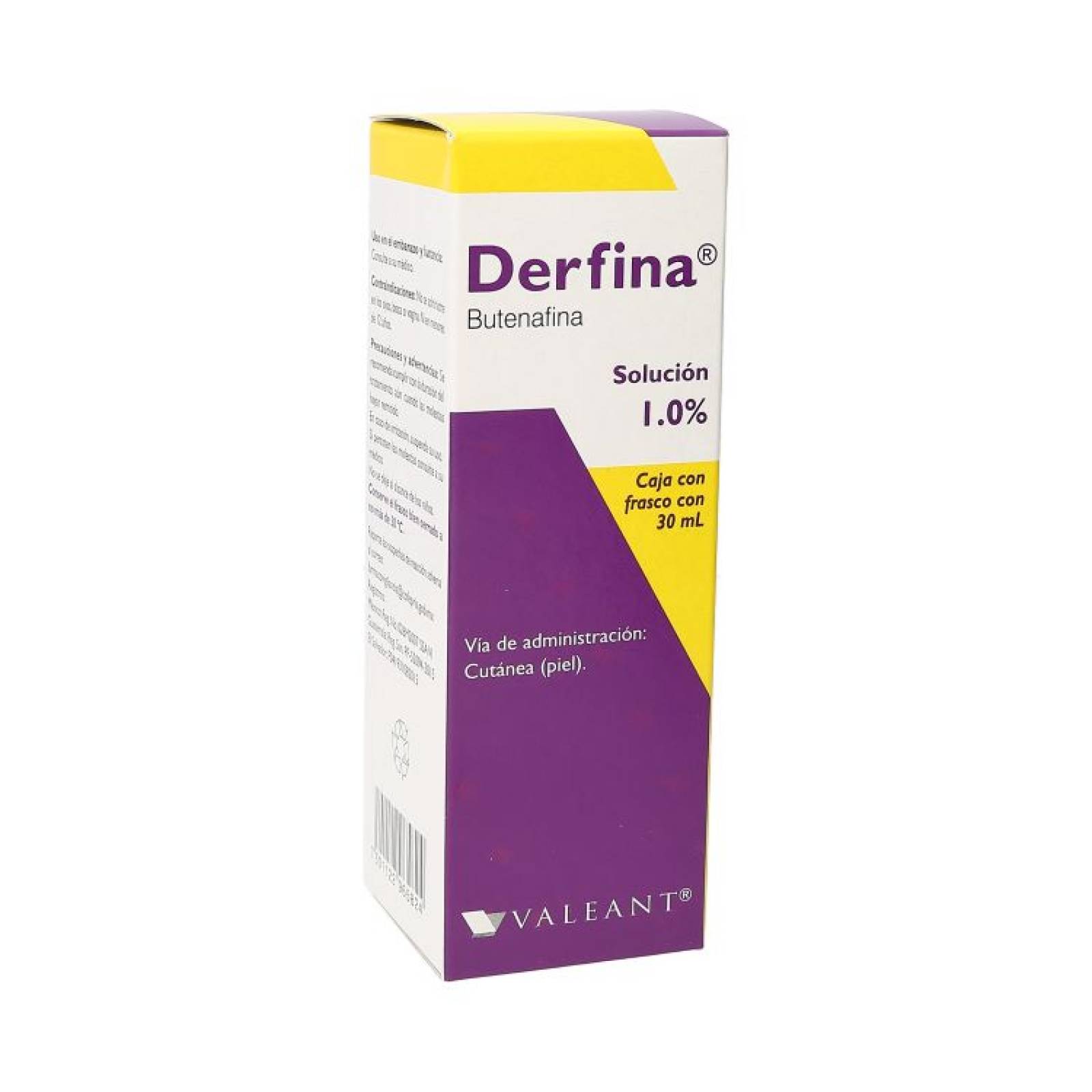 DERFINA SOLUCIÓN 1% FRASCO CON 30ML