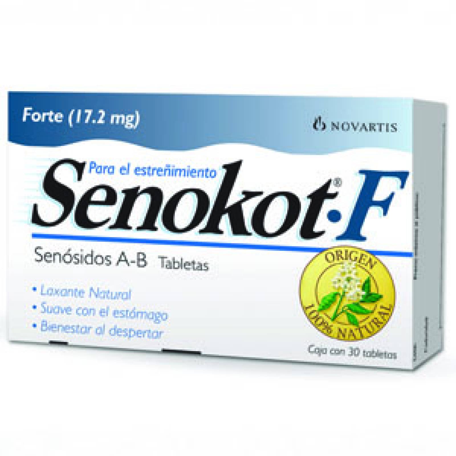SENOKOT-F 17.2 MG CAJA 30 TABLETAS