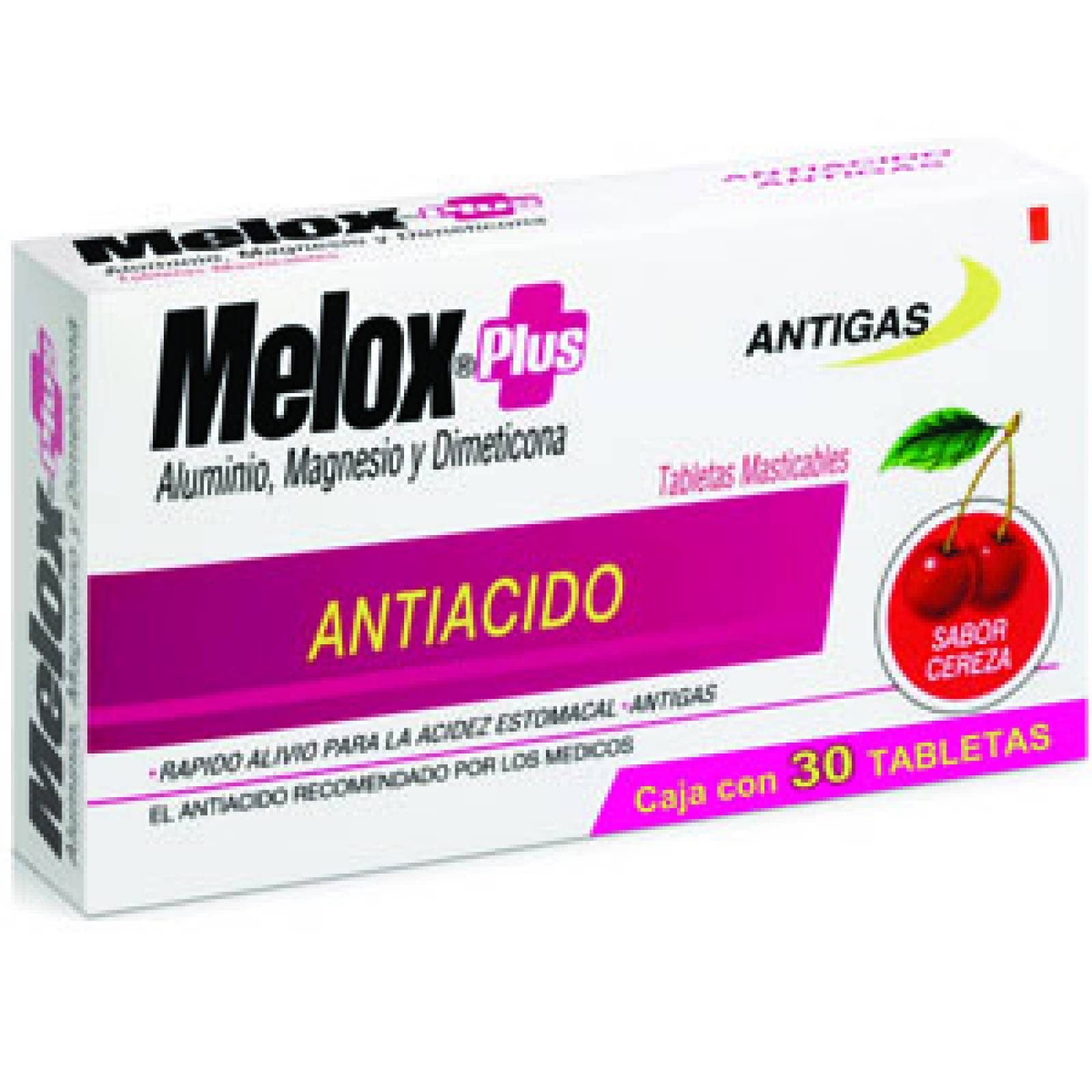 MELOX PLUS TABLETAS SABOR CEREZA C30
