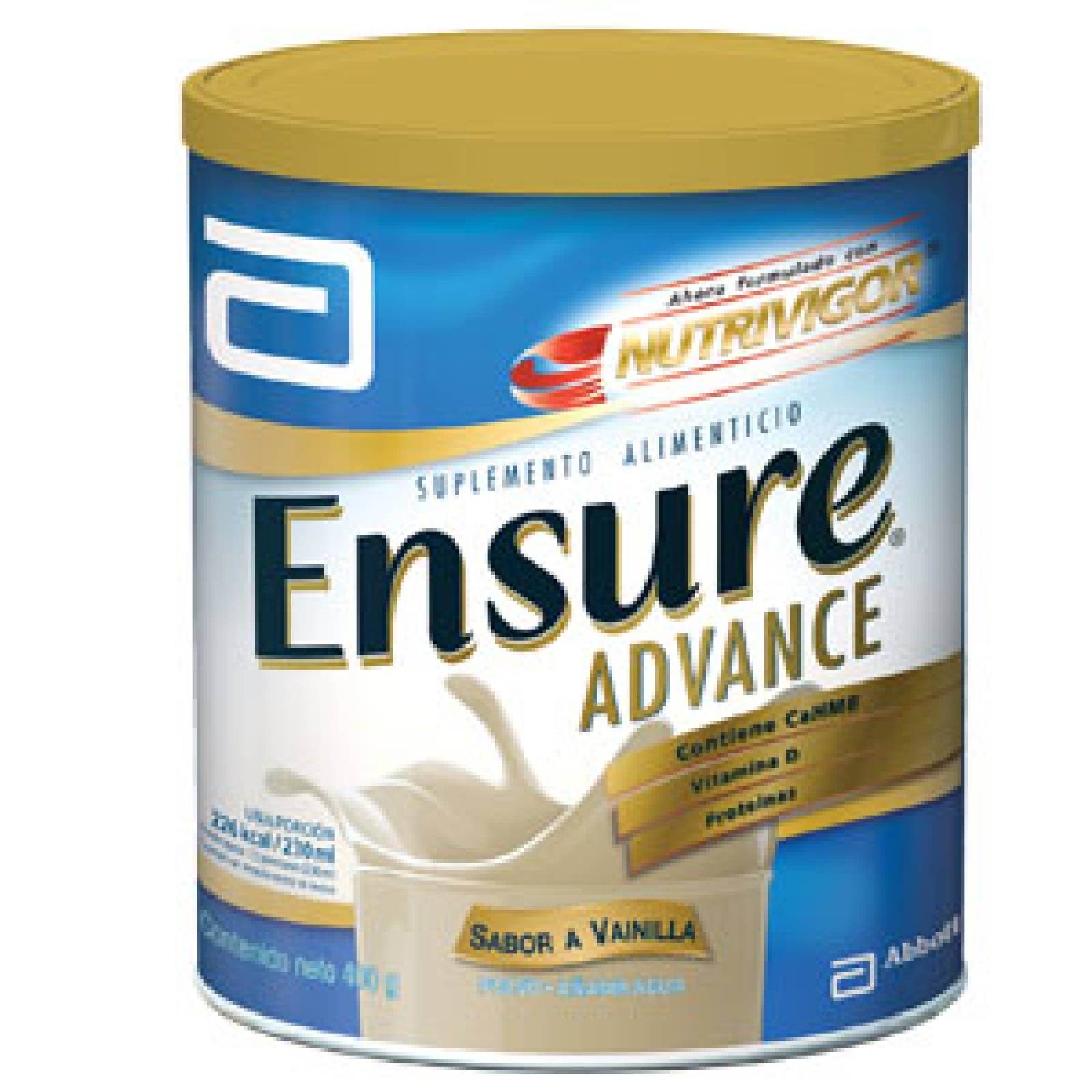 ENSURE ADVANCE ALIMENTACIÓN ESPECIALIZADA EN POLVO ÚNICA CON HMB, VAINILLA 400 GR