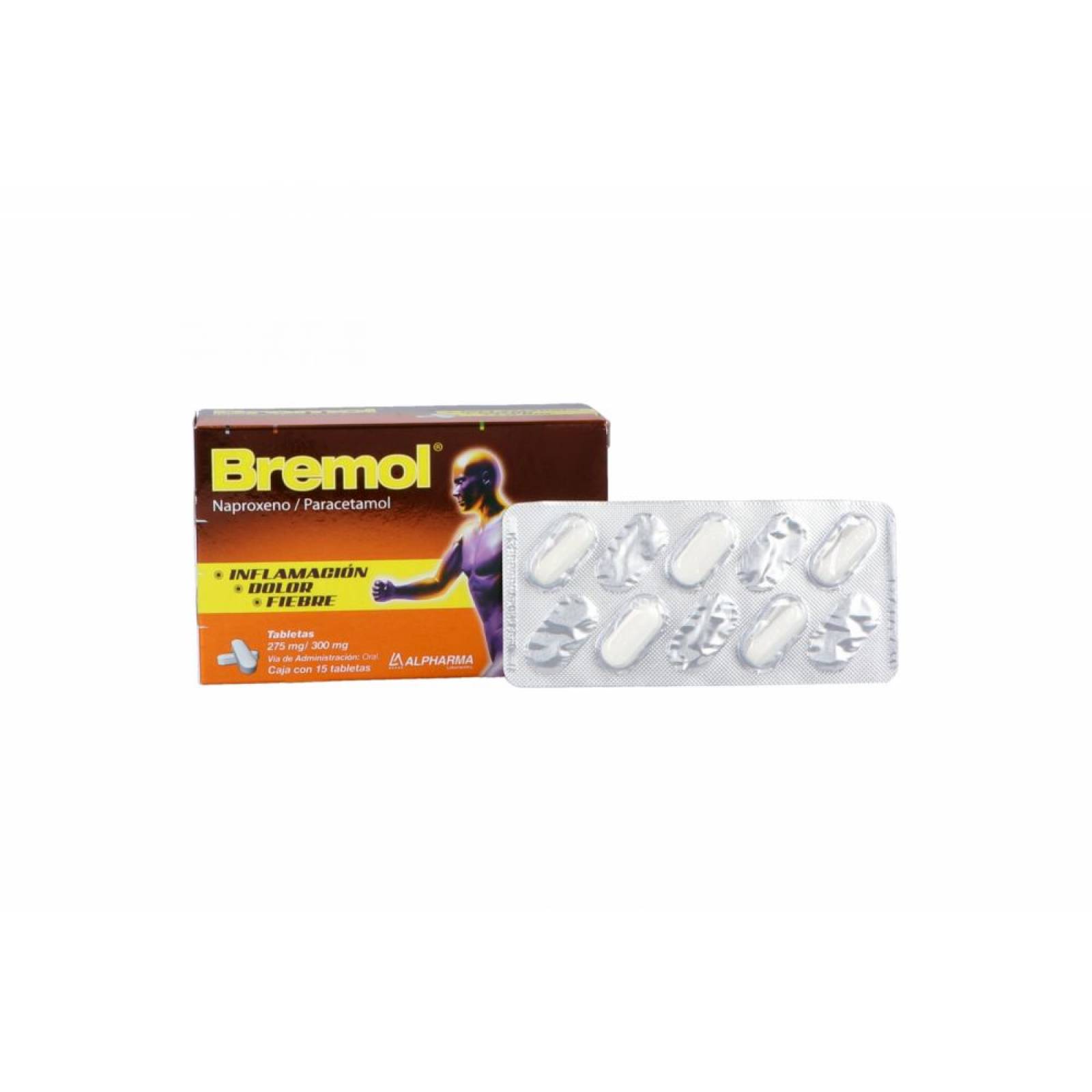 BREMOL 275/300MG CAJA CON 15 TABLETAS