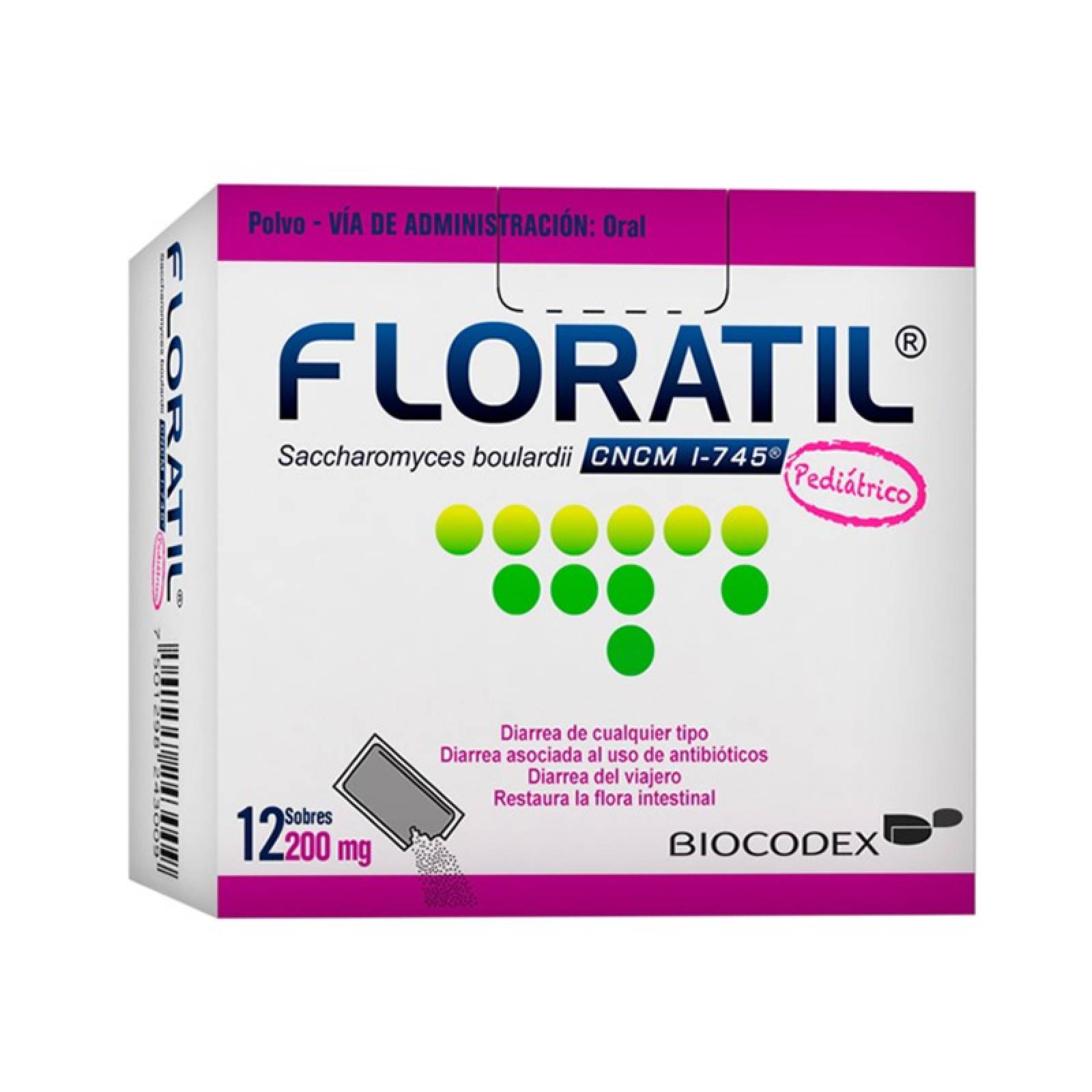 FLORATIL PEDIATRICO 200 MG CAJA 12 SOBRES