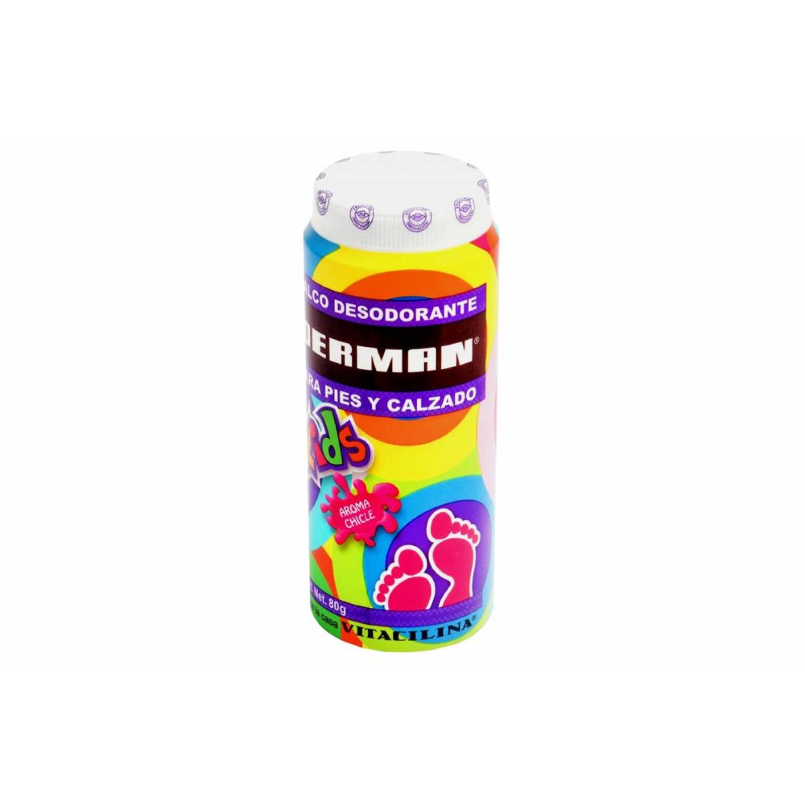 TALCO DESODORANTE DERMAN KIDS AROMA CHICLE 80G