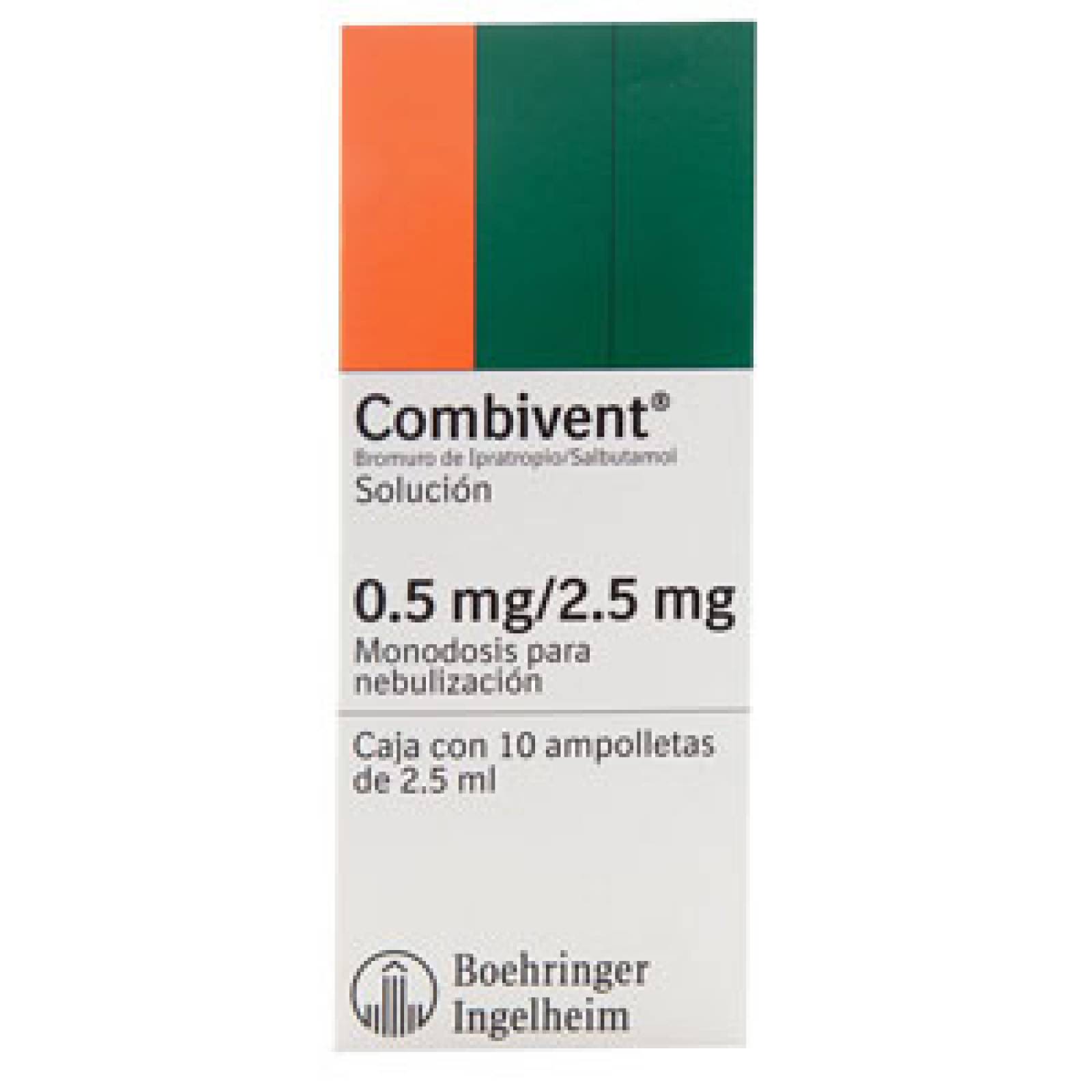 COMBIVENT 10 AMPOLLETAS 0.5/2.5MG/2.5ML
