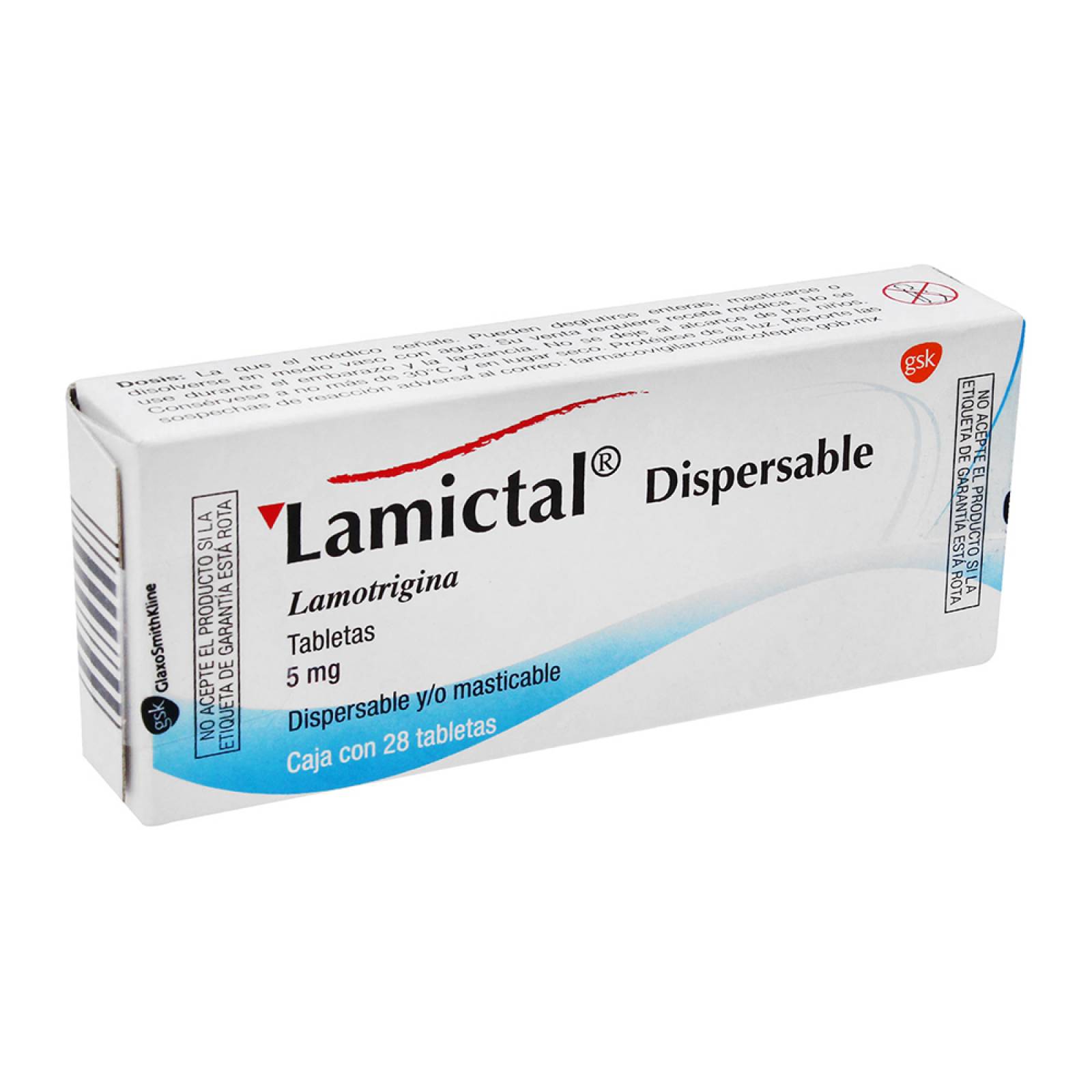 LAMICTAL DISPERSABLE 5MG CAJA CON 28 TABLETAS