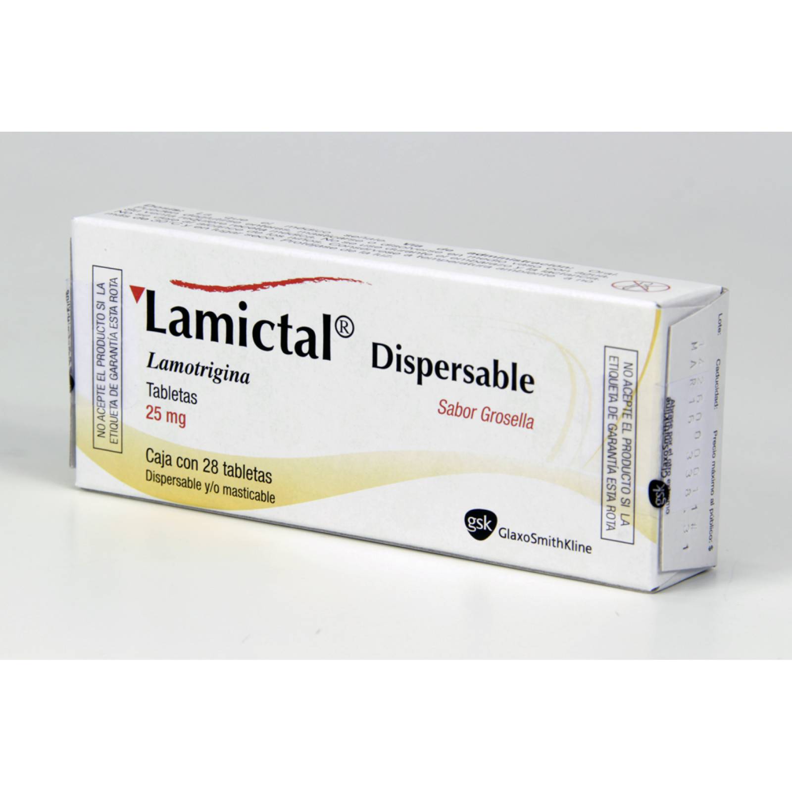 LAMICTAL DISPERSABLE 25MG CAJA CON 28 TABLETAS