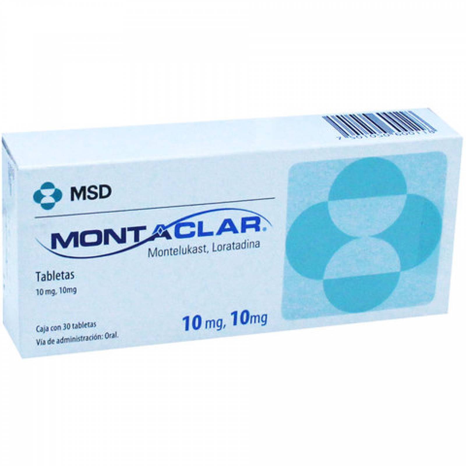 MONTACLAR 10/10MG CAJA CON 30 TABLETAS
