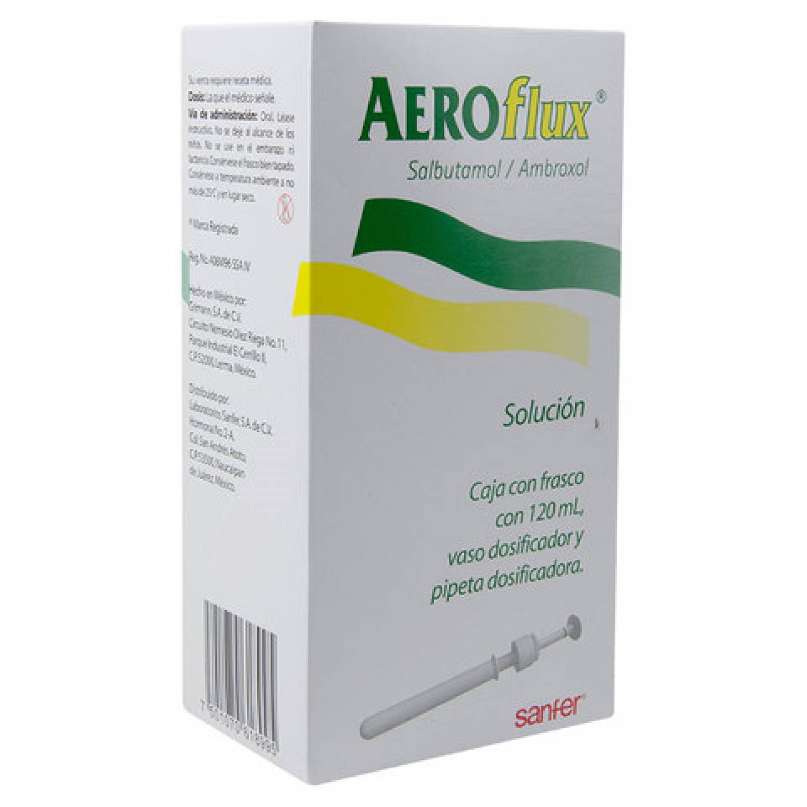 AEROFLUX SOLUCIÓN FRASCO 120ML + PIPETA