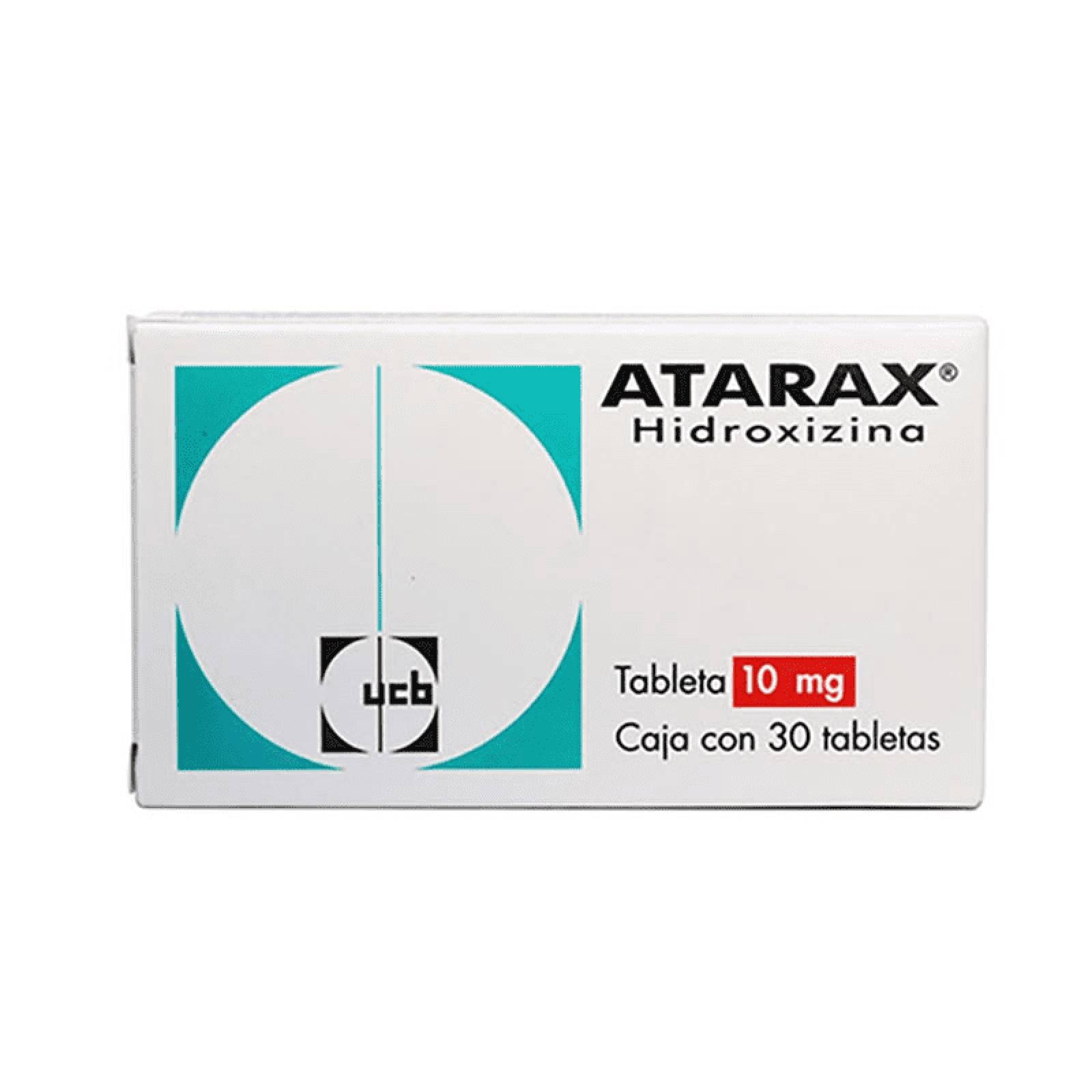 Atarax Hidroxizina 10 Mg Con 30 Tabletas