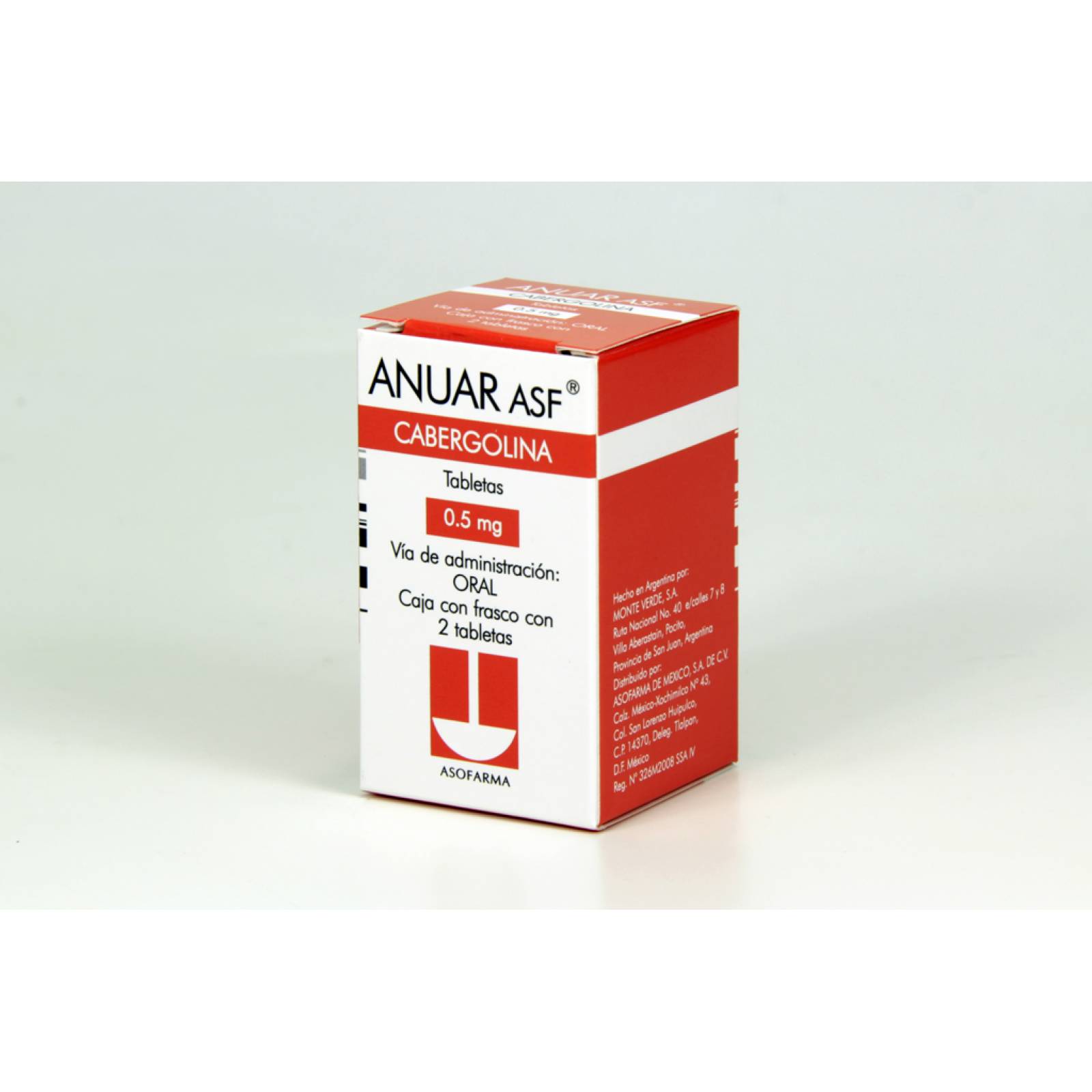 ANUAR ASF 0.5MG CAJA CON 2 COMPRIMIDOS