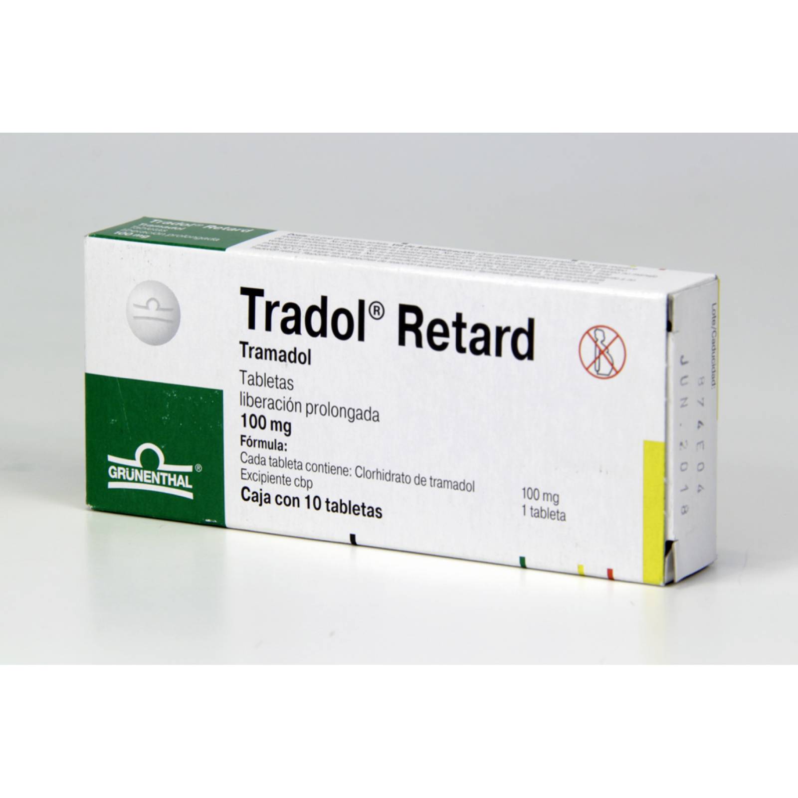 TRADOL RETARD 100 MG CAJA 10 TABLETAS