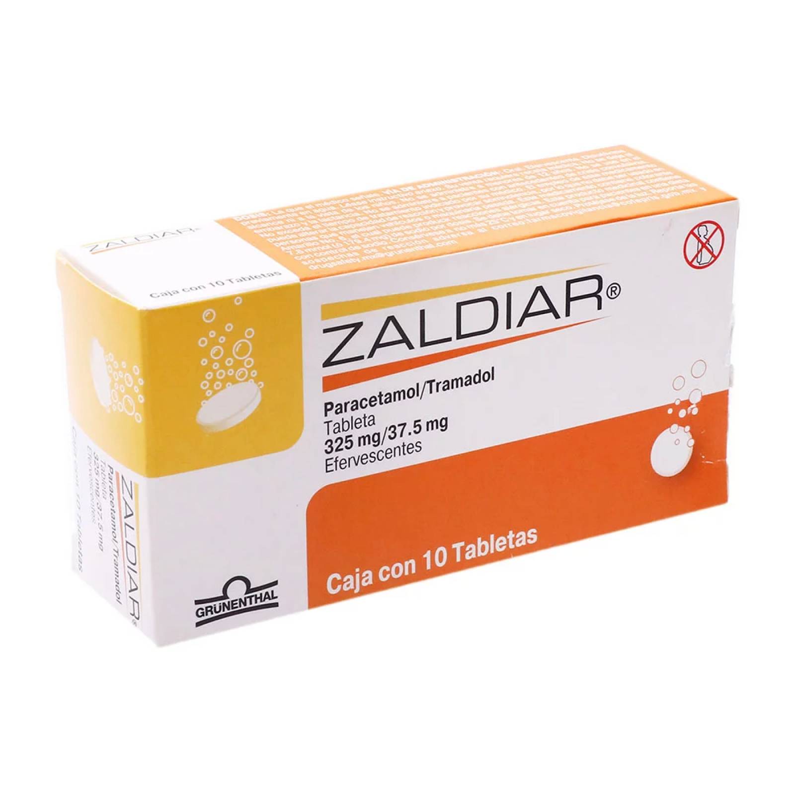 ZALDIAR 325/37.5 MG CAJA 10 TABLETAS