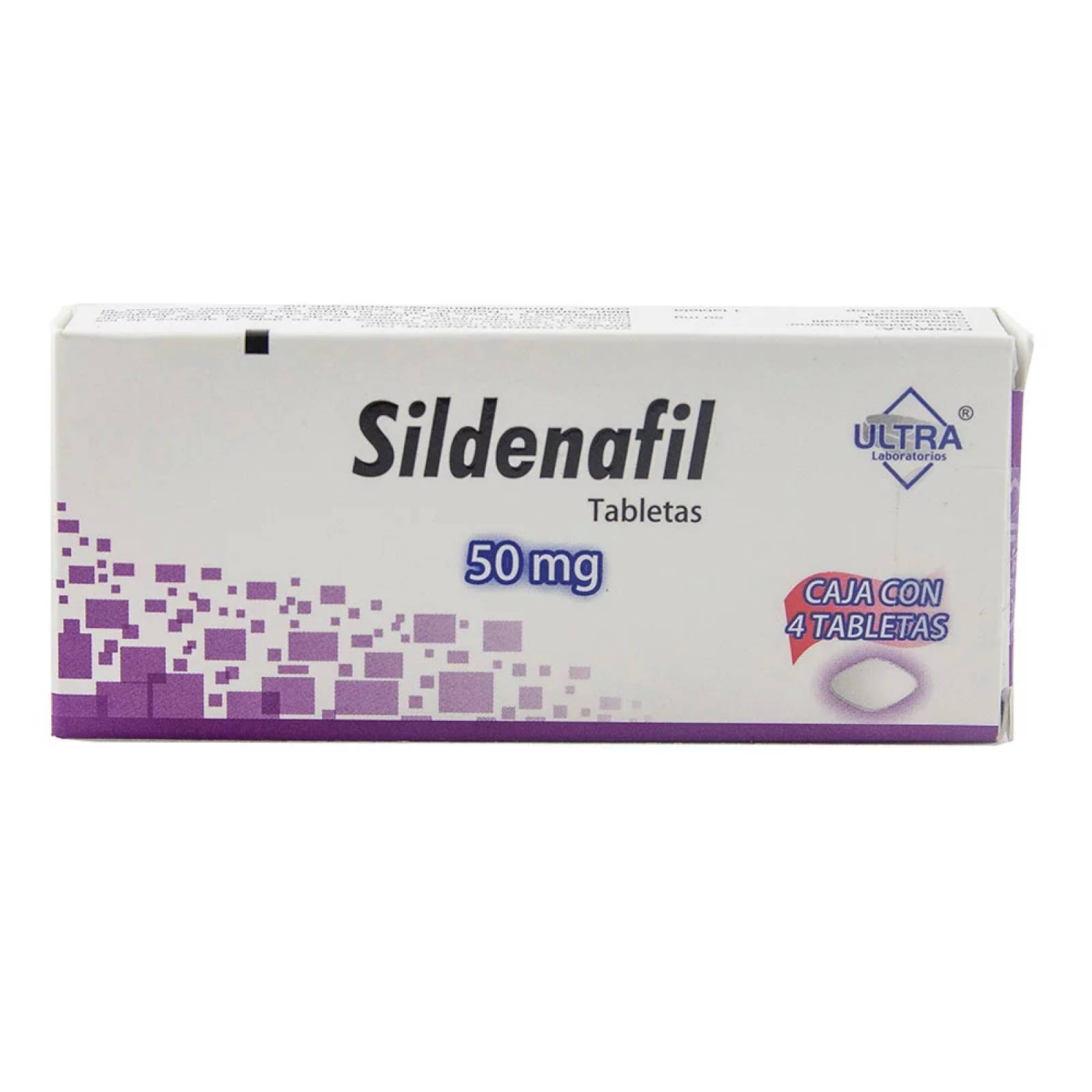 SILDENAFIL GENÉRICO 4 TABLETAS 50MG