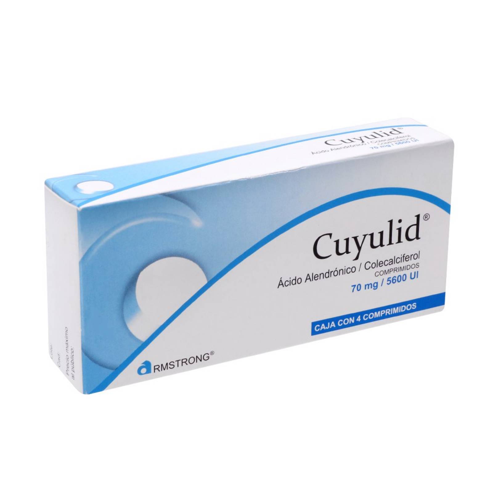 Cuyulid ácido alendronico, colecalciferol 70mg/5600ui con 4 comprimidos