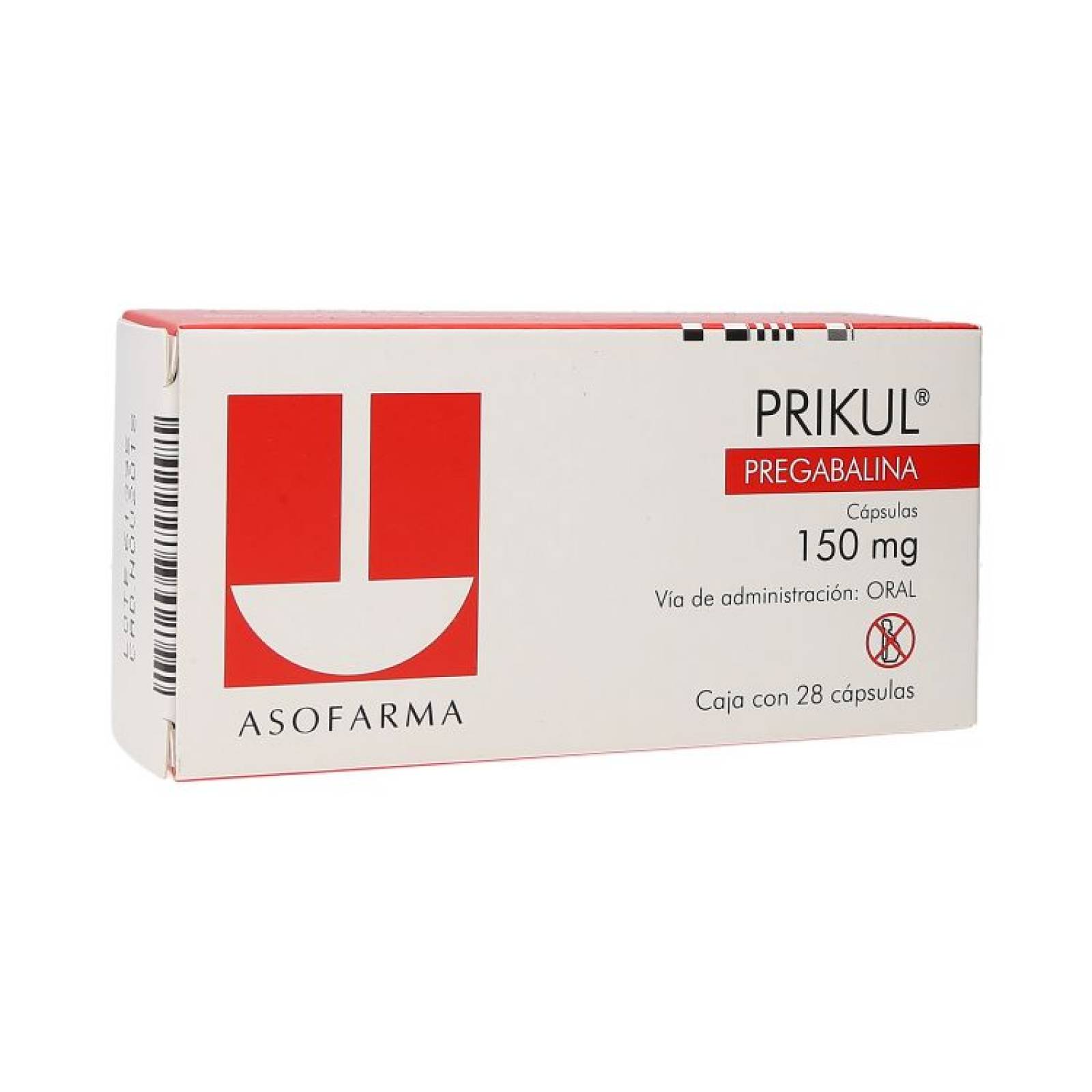 PRIKUL 150MG CAJA CON 28 CÁPSULAS