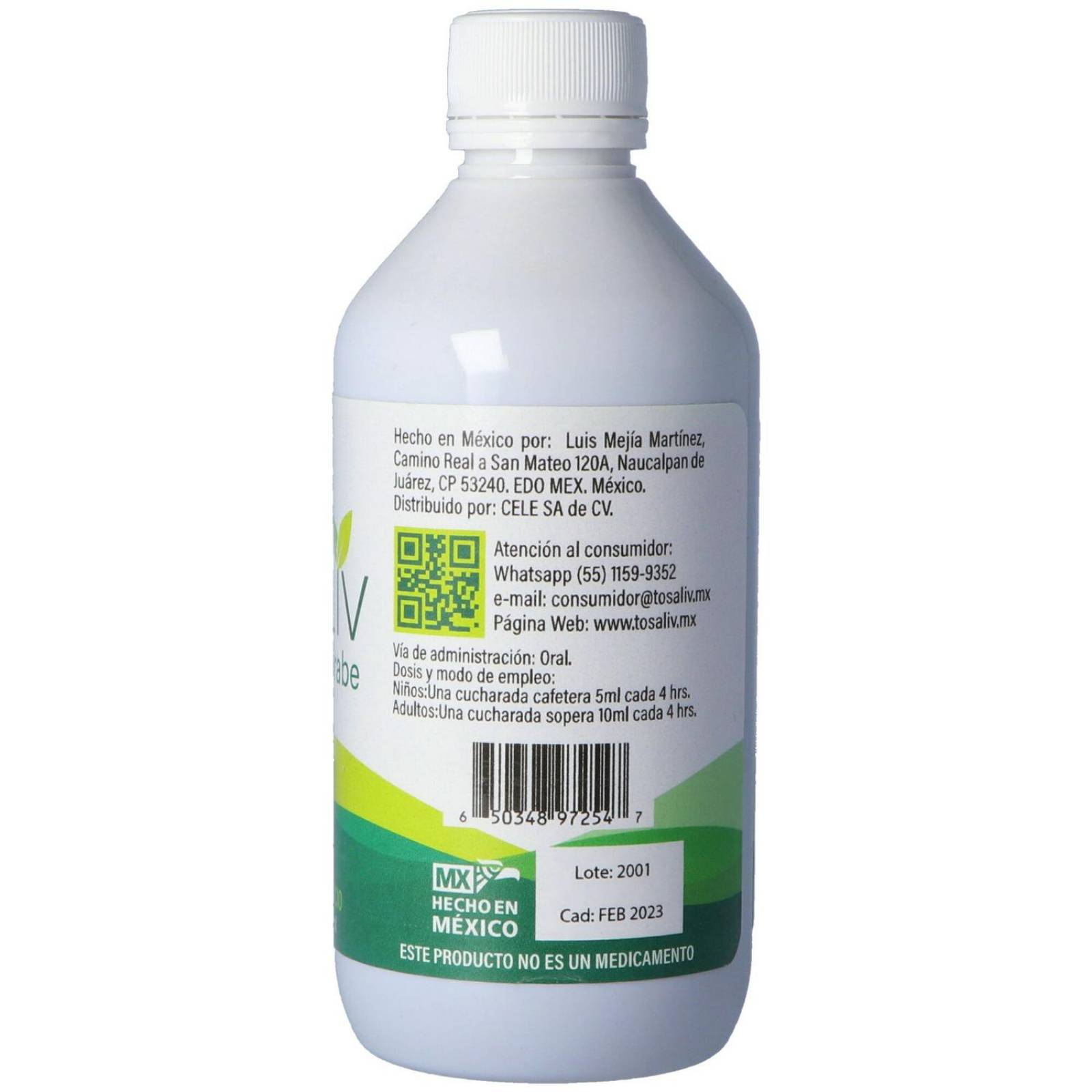 Duo Pack Tosaliv Jarabe Frasco De 240 mL y De 120 mL