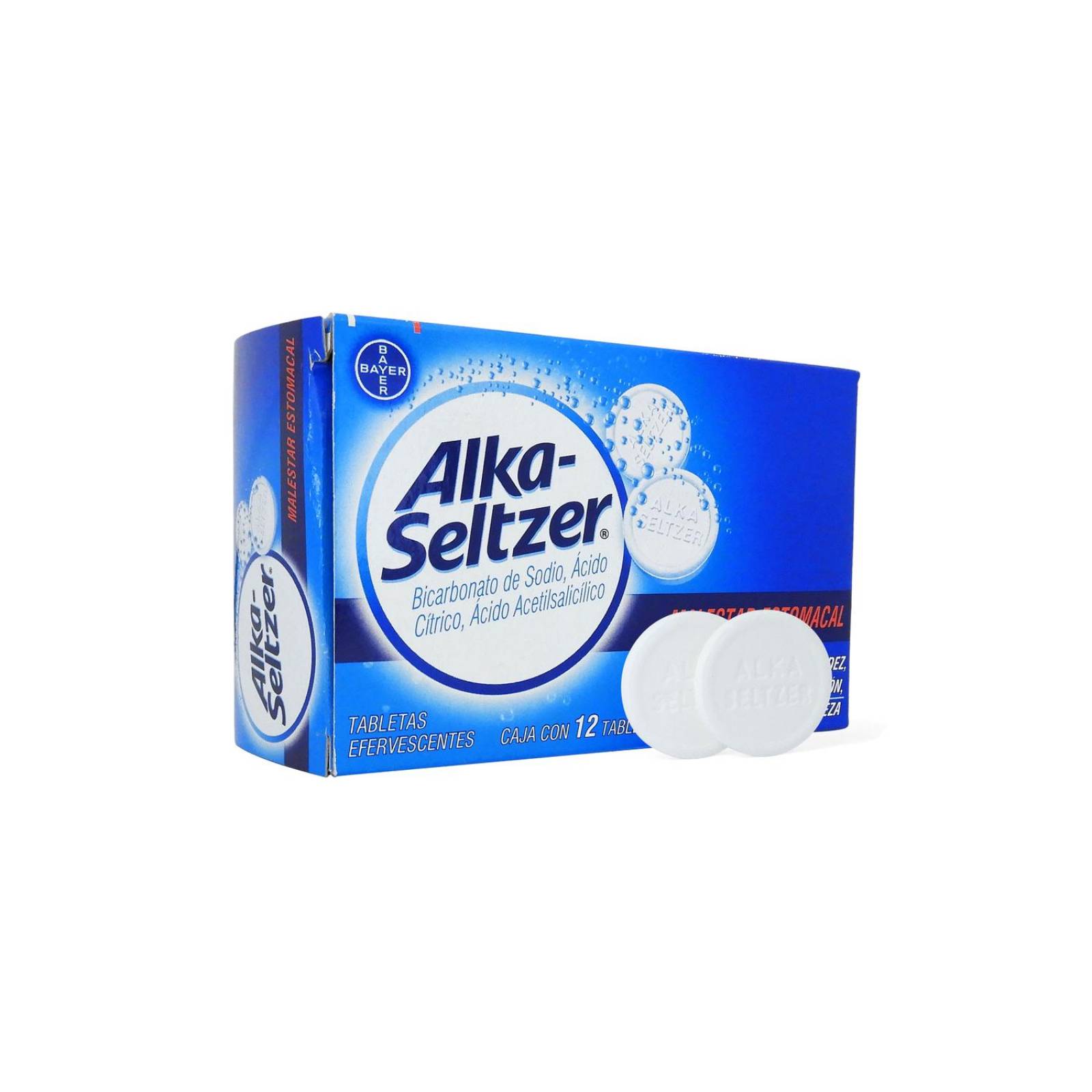 Alka Seltzer Caja Con 12 Tabletas Efervescentes