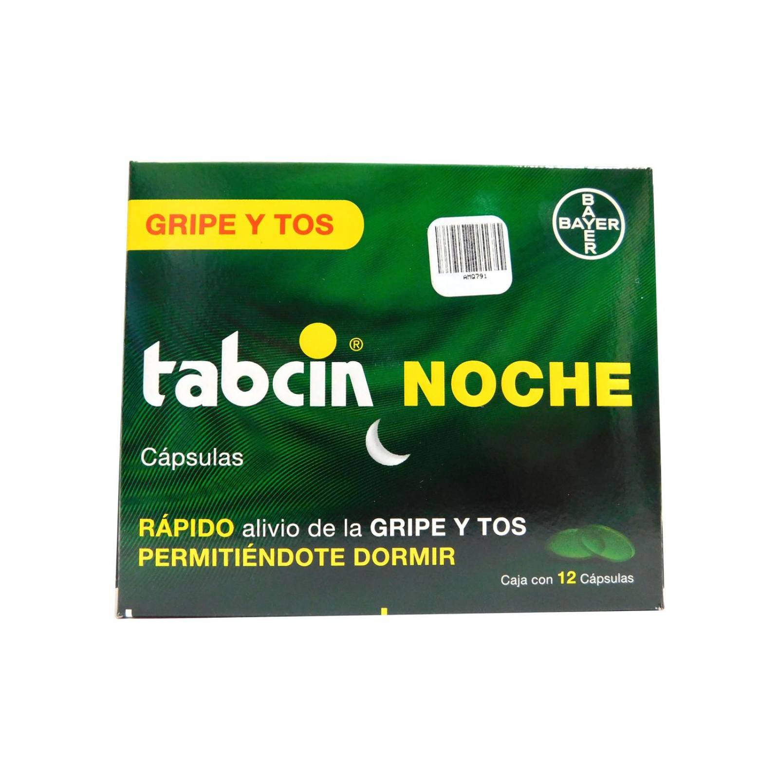 Tabcin Noche 250 mg Caja Con 12 Cápsulas