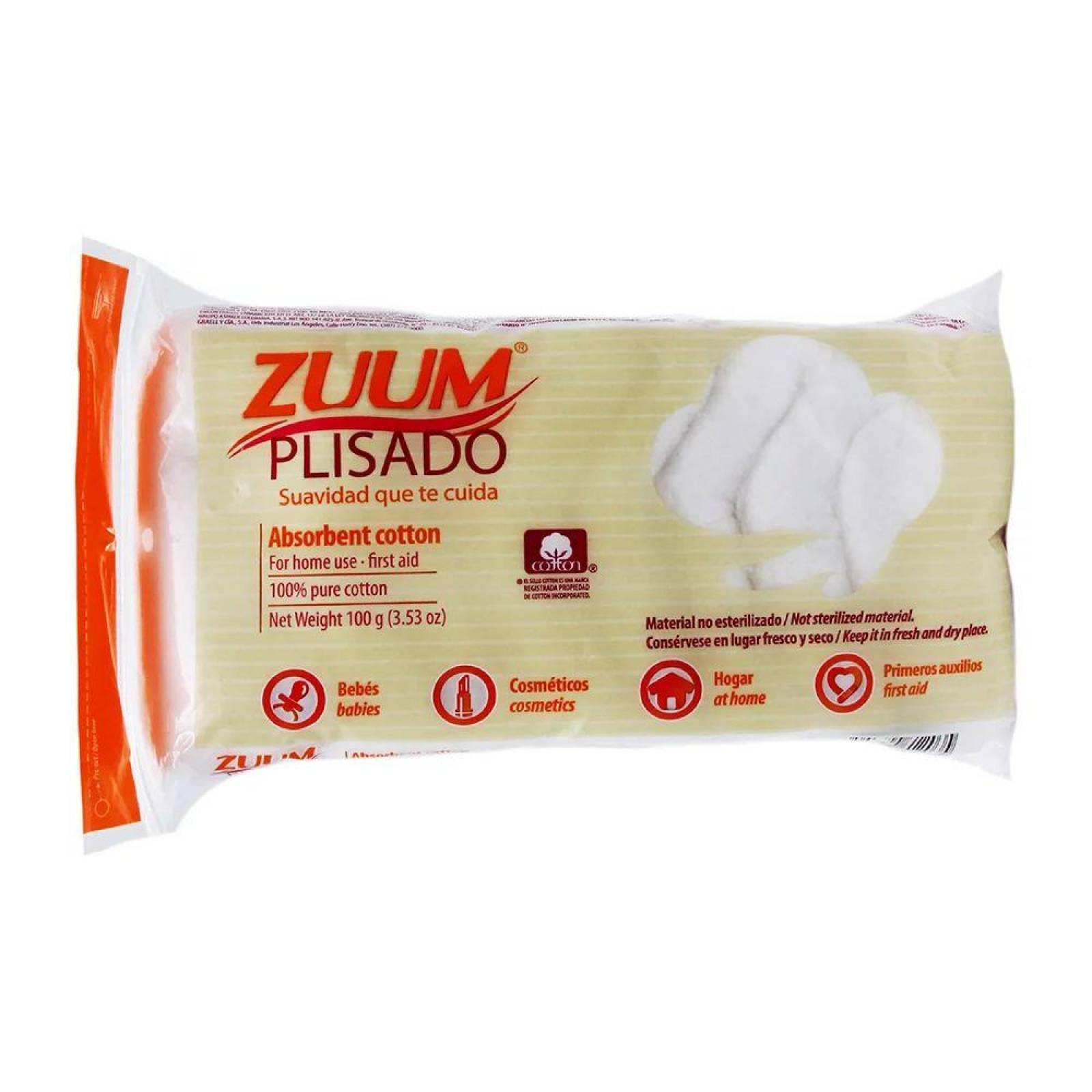 Algodón Plisado Zuum Bolsa Con 100 g