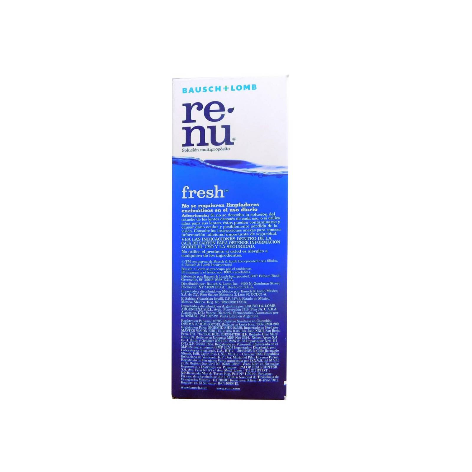 Renu Plus Solución Multipropósito Caja Con Frasco Con 120 mL