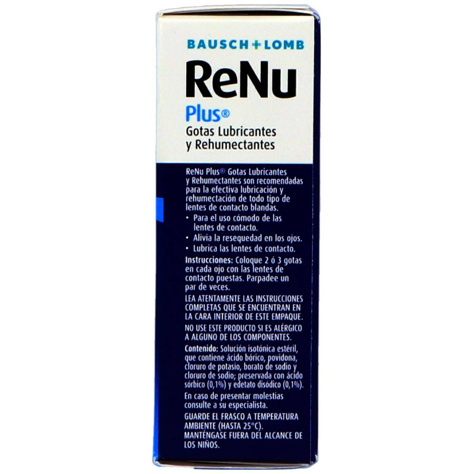 Renu Plus Gotas Lubricantes y Rehumectantes Frasco Gotero Con 8mL