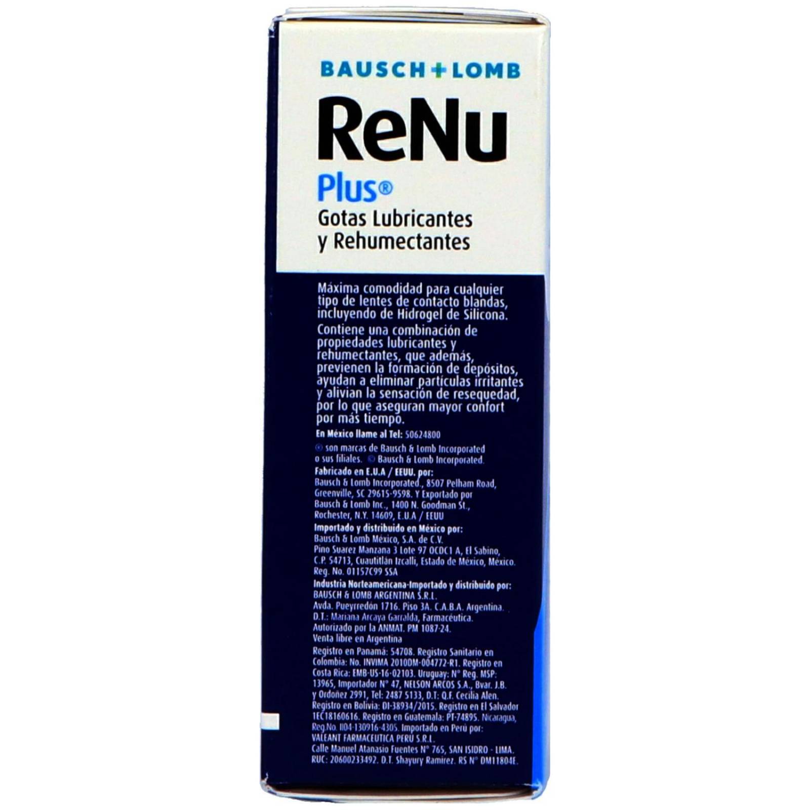 Renu Plus Gotas Lubricantes y Rehumectantes Frasco Gotero Con 8mL