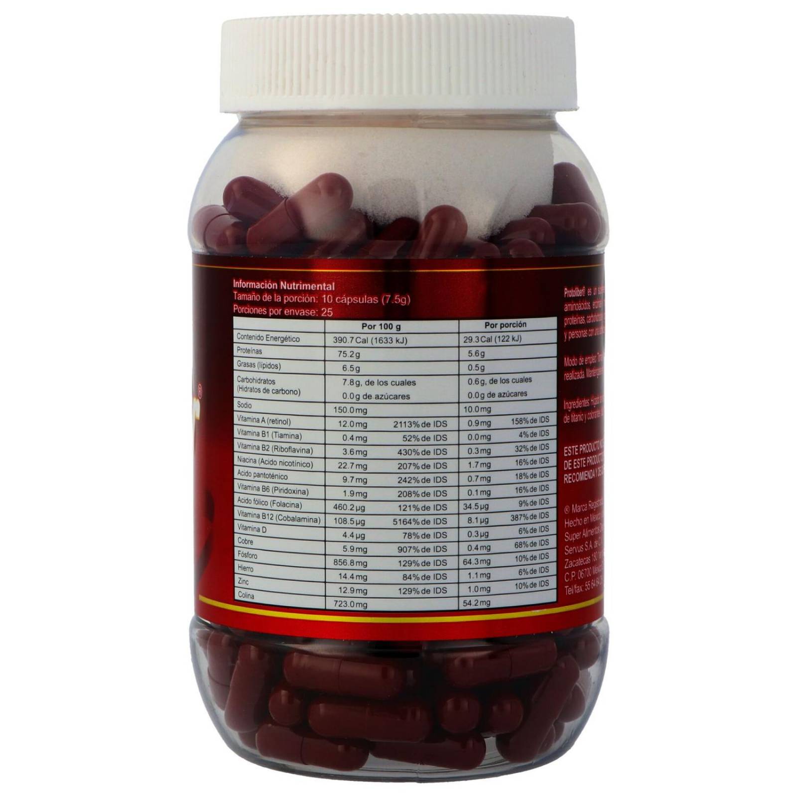 Protoliber Frasco Con 250 Cápsulas